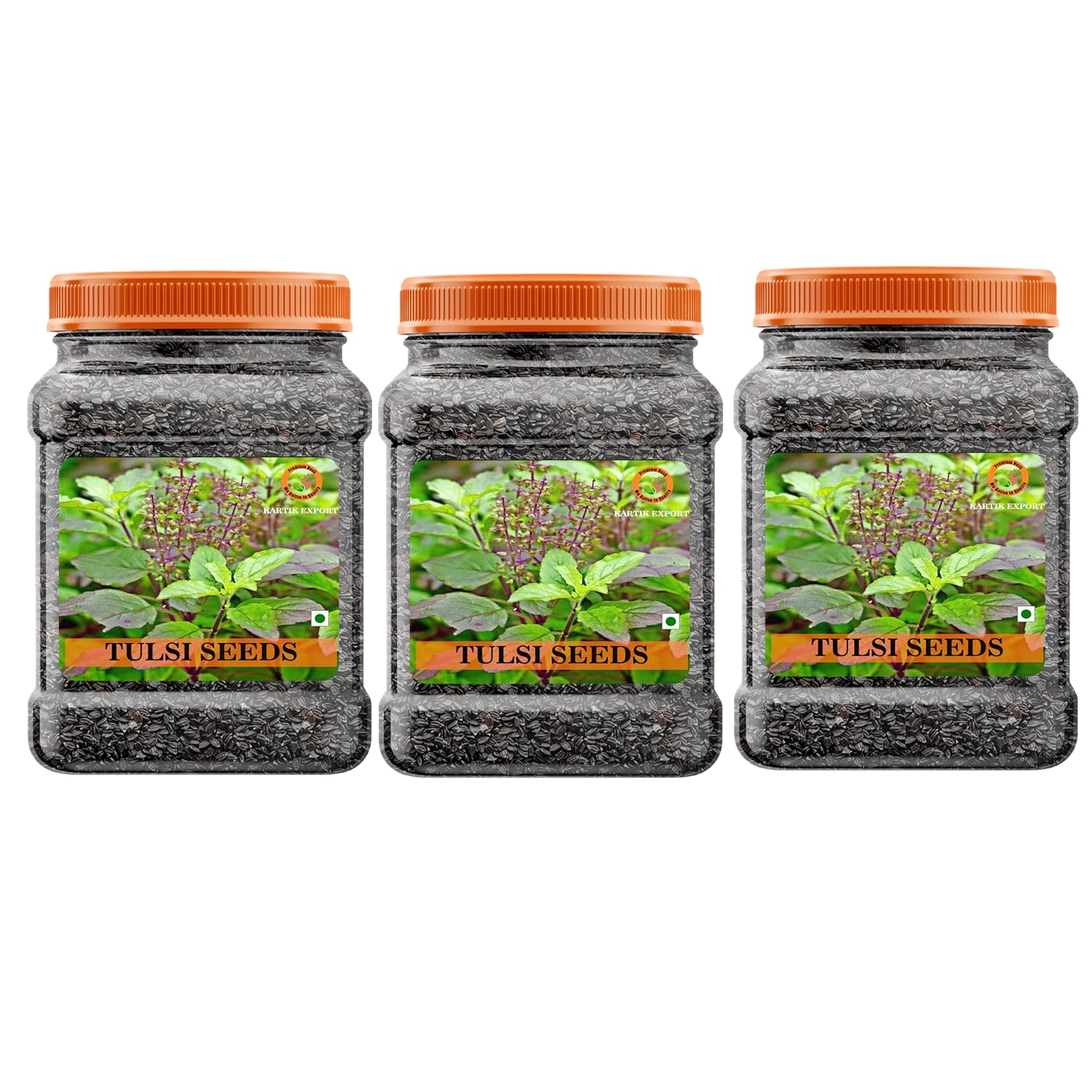 Kartik Export Vana Tulsi Seeds Beej Van Tulsi 900 Grams Jar Pack 3 X 300 Grams Amazon