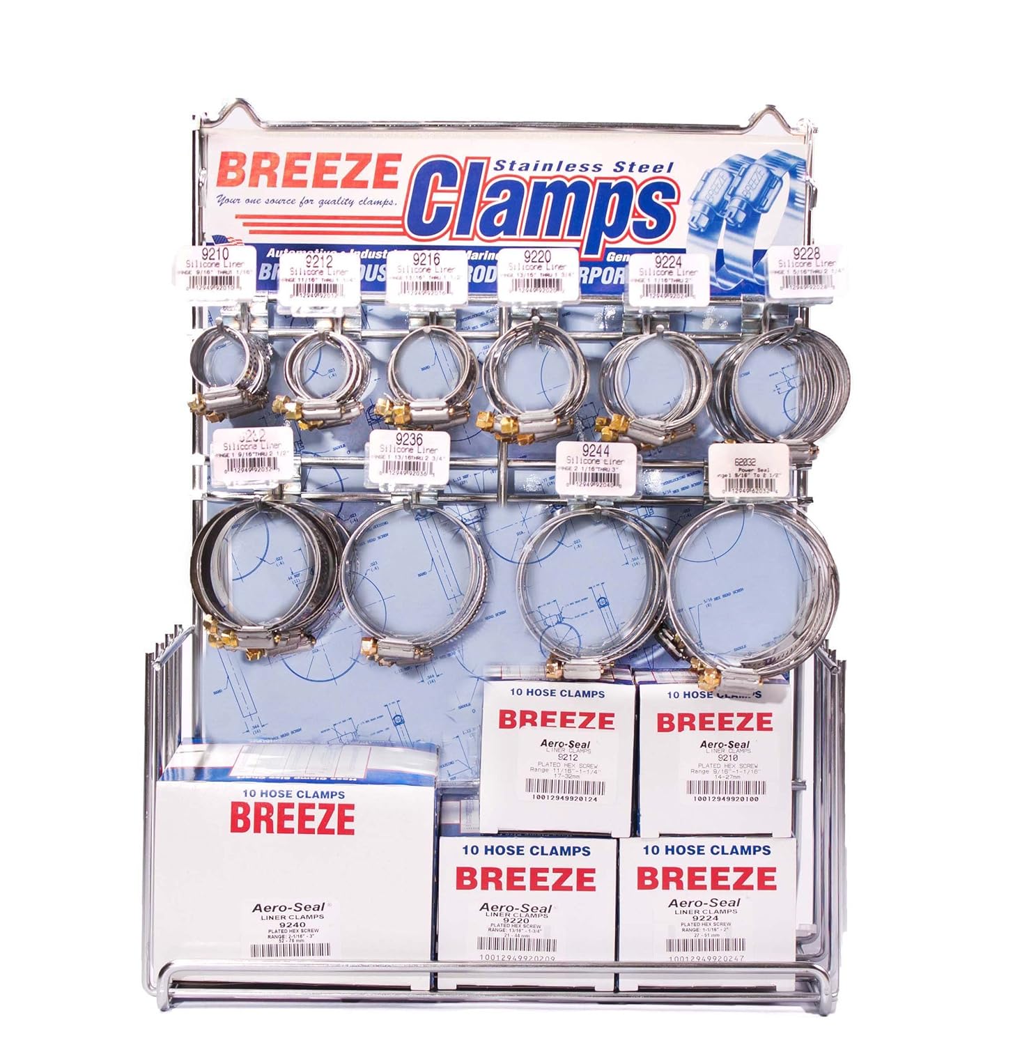 Amazon.com: Breeze - 9150 ASSORTMENT HD Hose Clamp Display Assortment ...