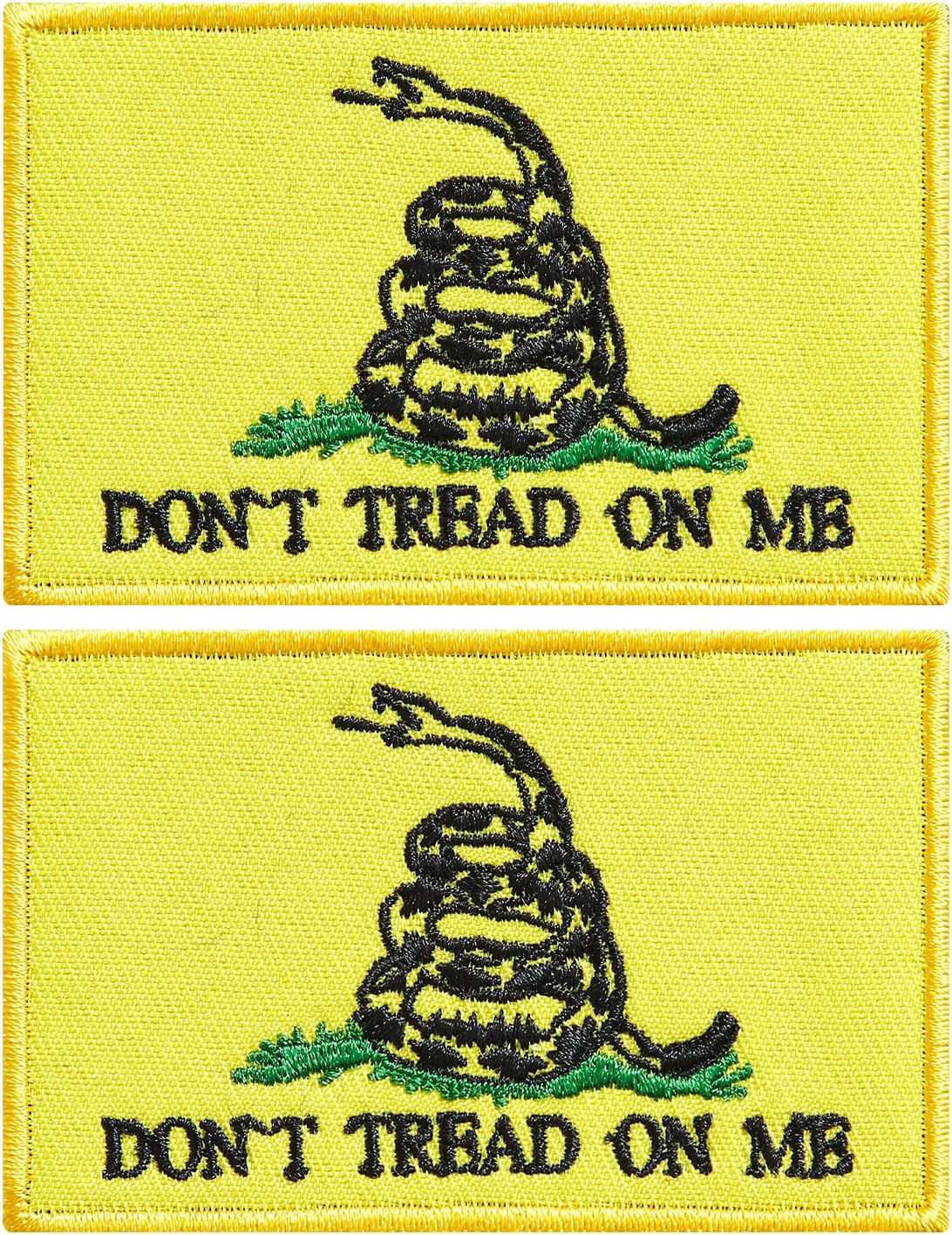 Amazon.com: stidsds 2 Pack Gadsden Flag Patch Don't Tread On Me Flags ...