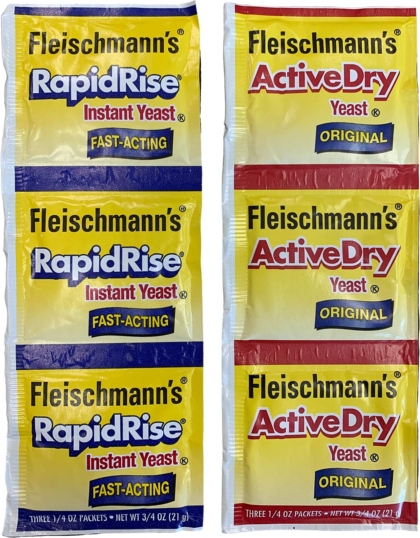 Amazon.com : Fleischmann's Yeast, Active, Dry, 0.75-Ounce Packet (Pack ...