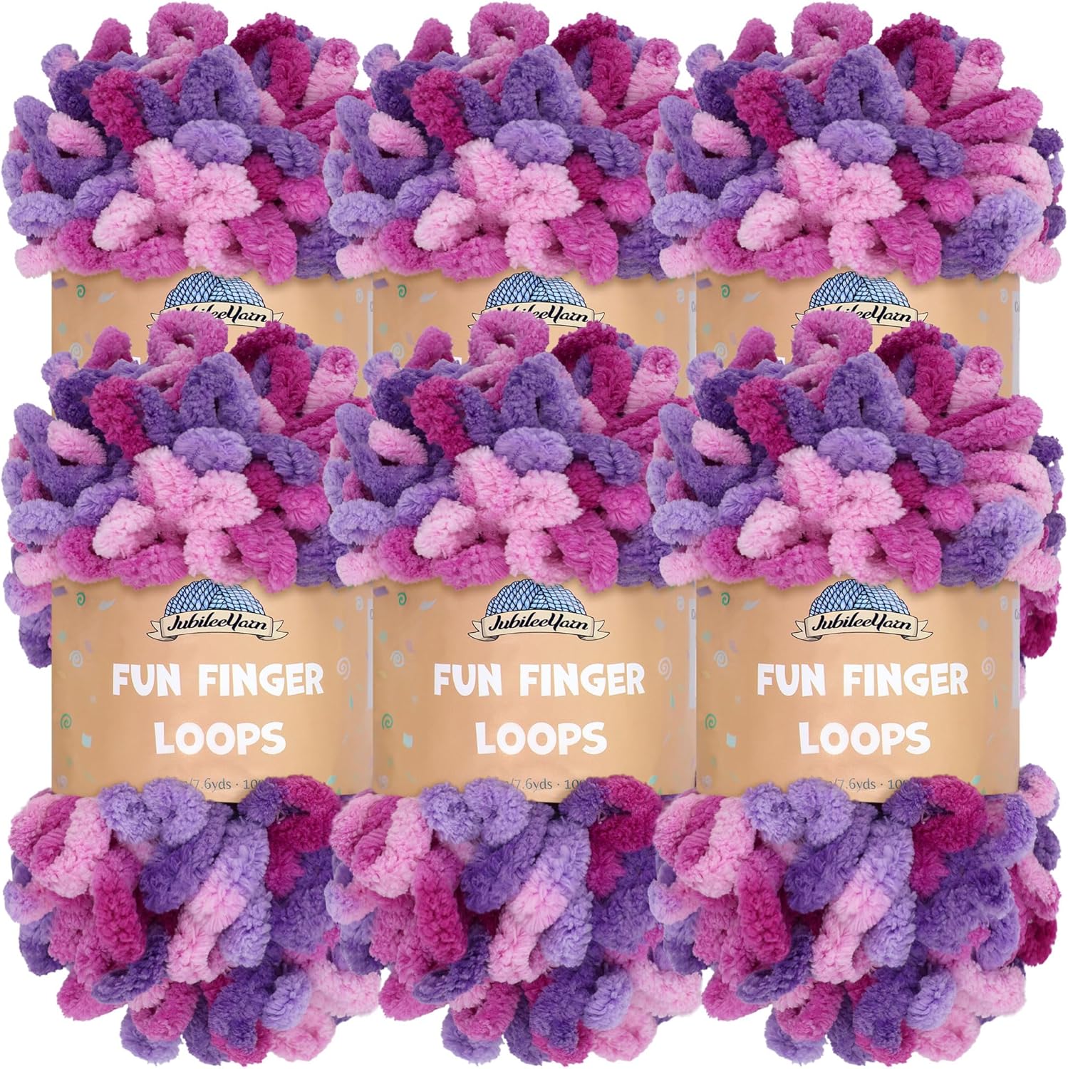 Amazon.com: JubileeYarn Fun Finger Loops Yarn - 100g/Skein Jumbo ...