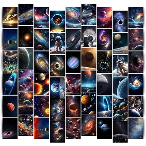 Posters Inc Pack of 54 Outer Space Posters, Home Decor Items For Living ...