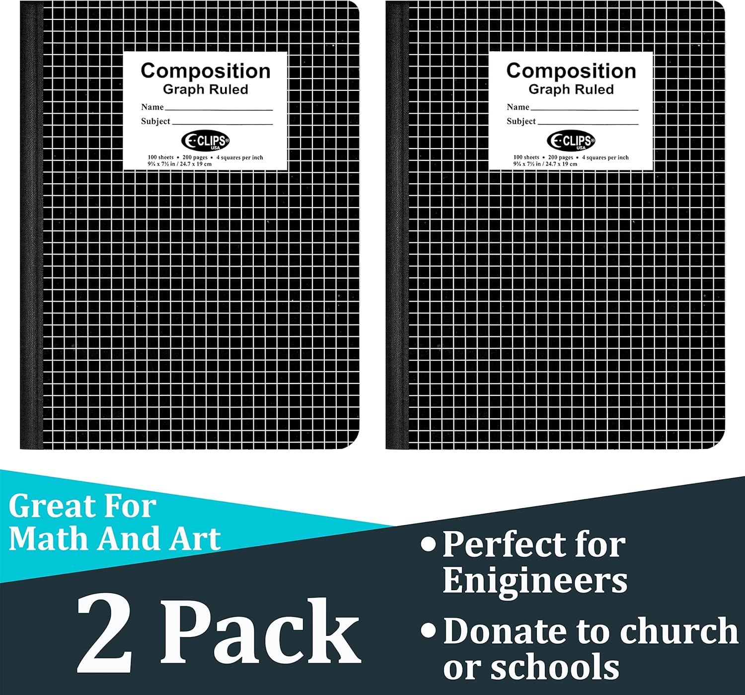 VEEBOOST Cuadernos de composición cuadriculados cuaderno de composición ...