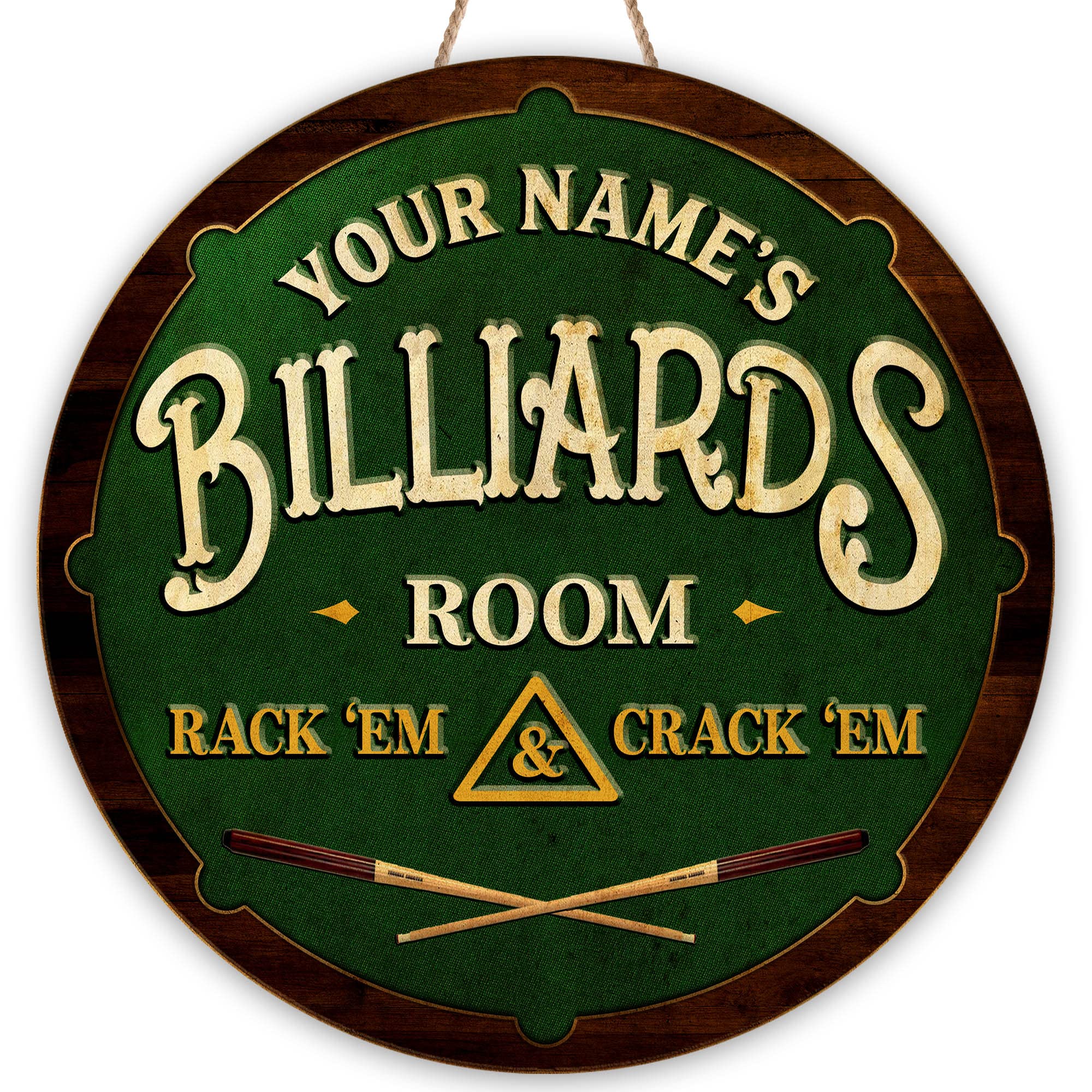 Amazon.com: WODORO Custom Billiards Lounge & Bar Pool Wooden Sign Wall ...