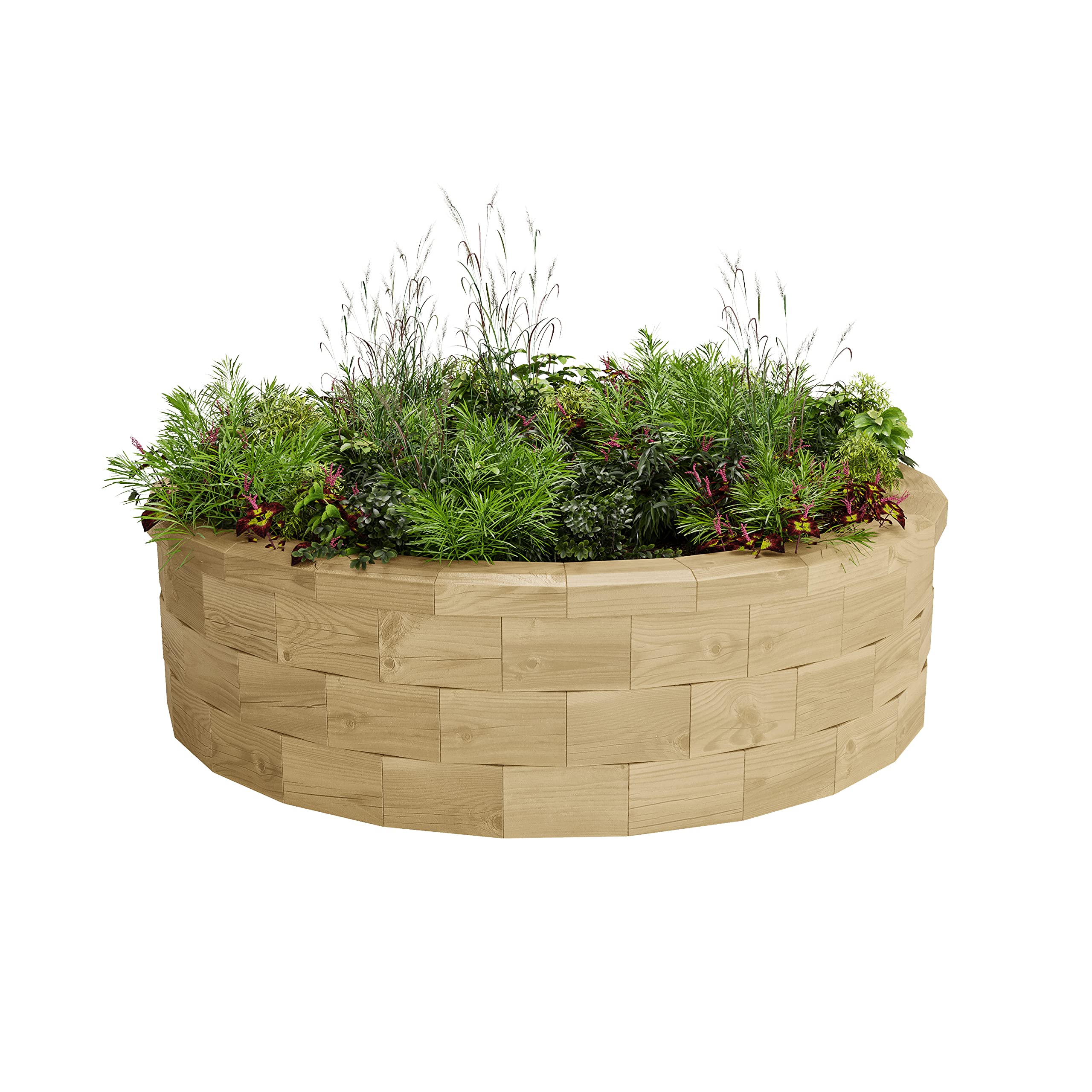 WoodBlocX Raised Beds For Garden, Circular Outdoor Round Wooden ...