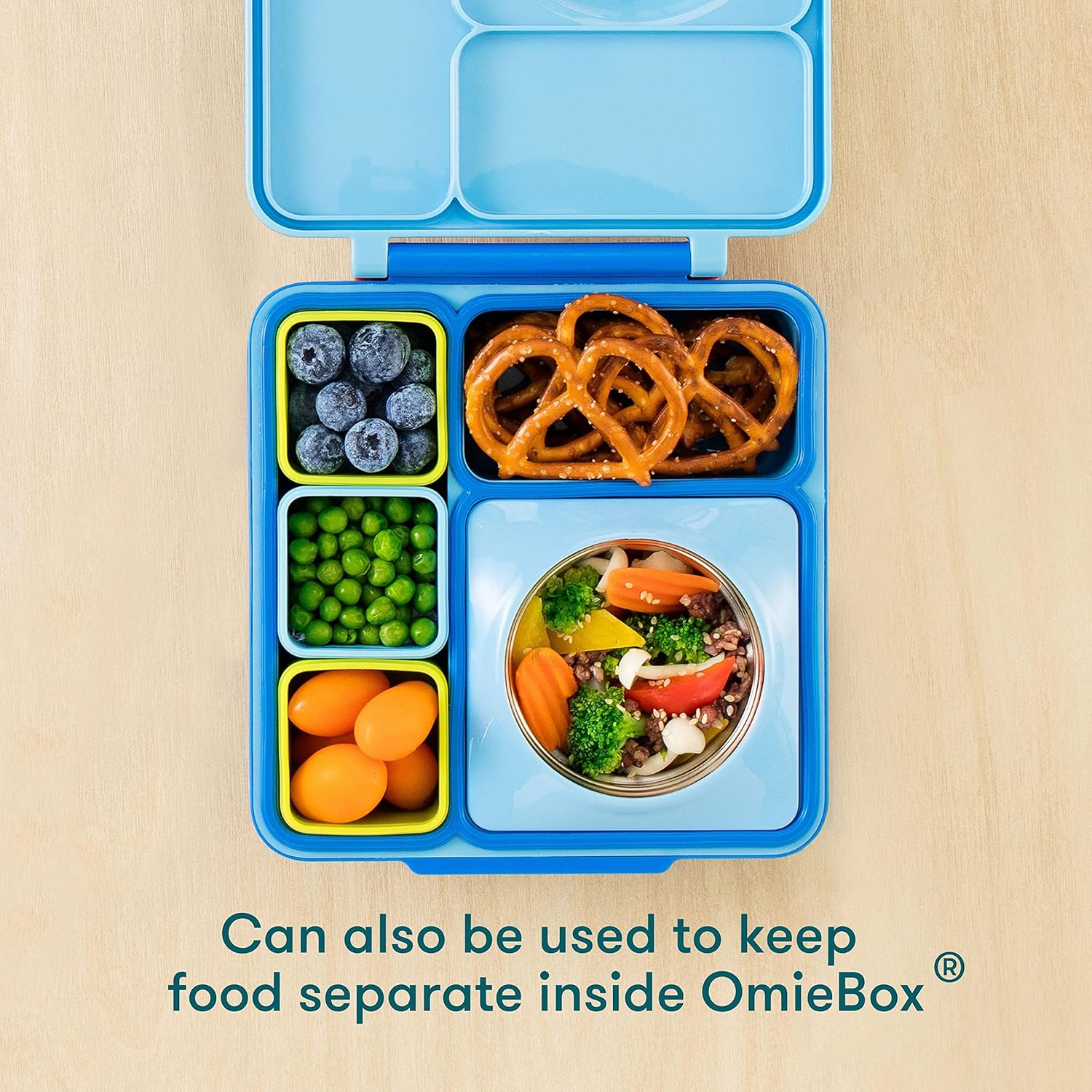 Buy OmieBox Bento Box for Kids + OmieBox (2 pack) Leakproof Dips ...
