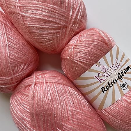 Amazon.com: Retro-Glam Metallic Sparkle Yarn, Super Soft & Shiny for ...