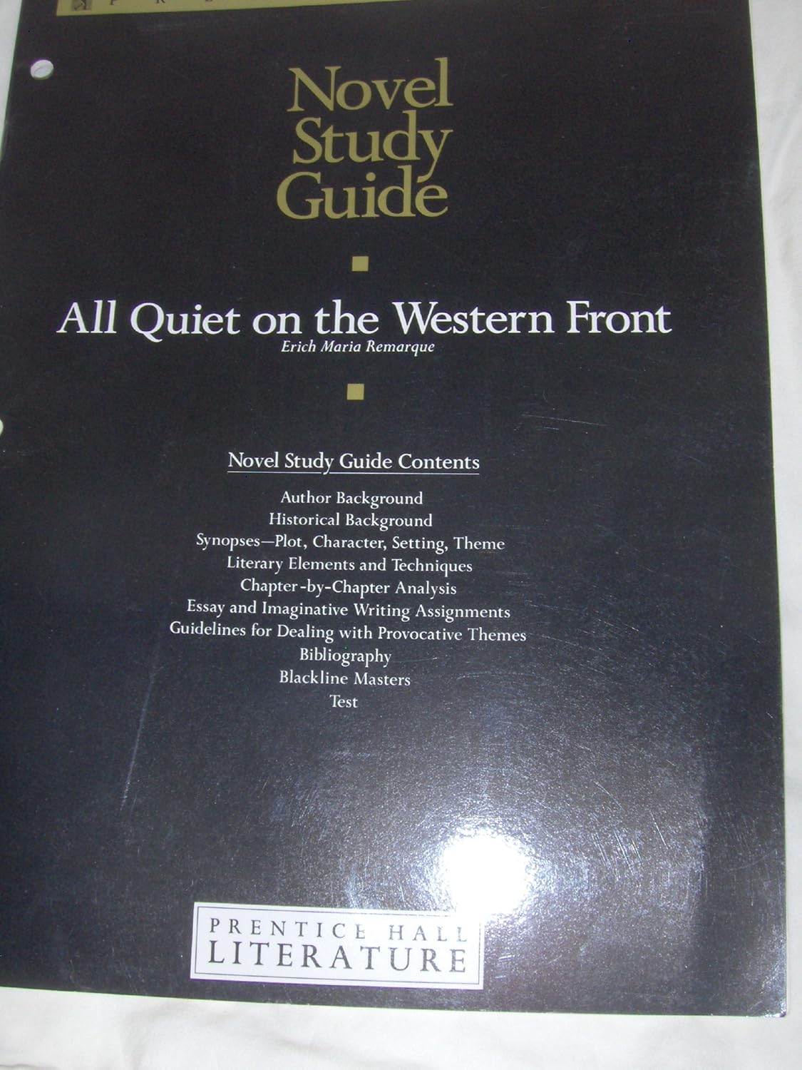 All Quiet on the Western Front - Novel Study Guide (NOVEL STUDY GUIDE ...