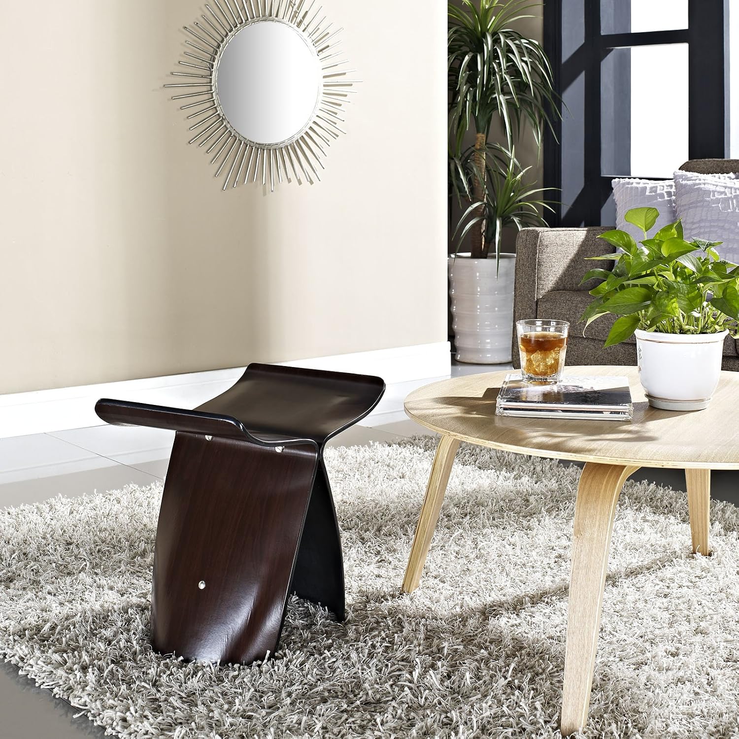 Amazon.com: Modway Y Stool in Wenge : Home & Kitchen