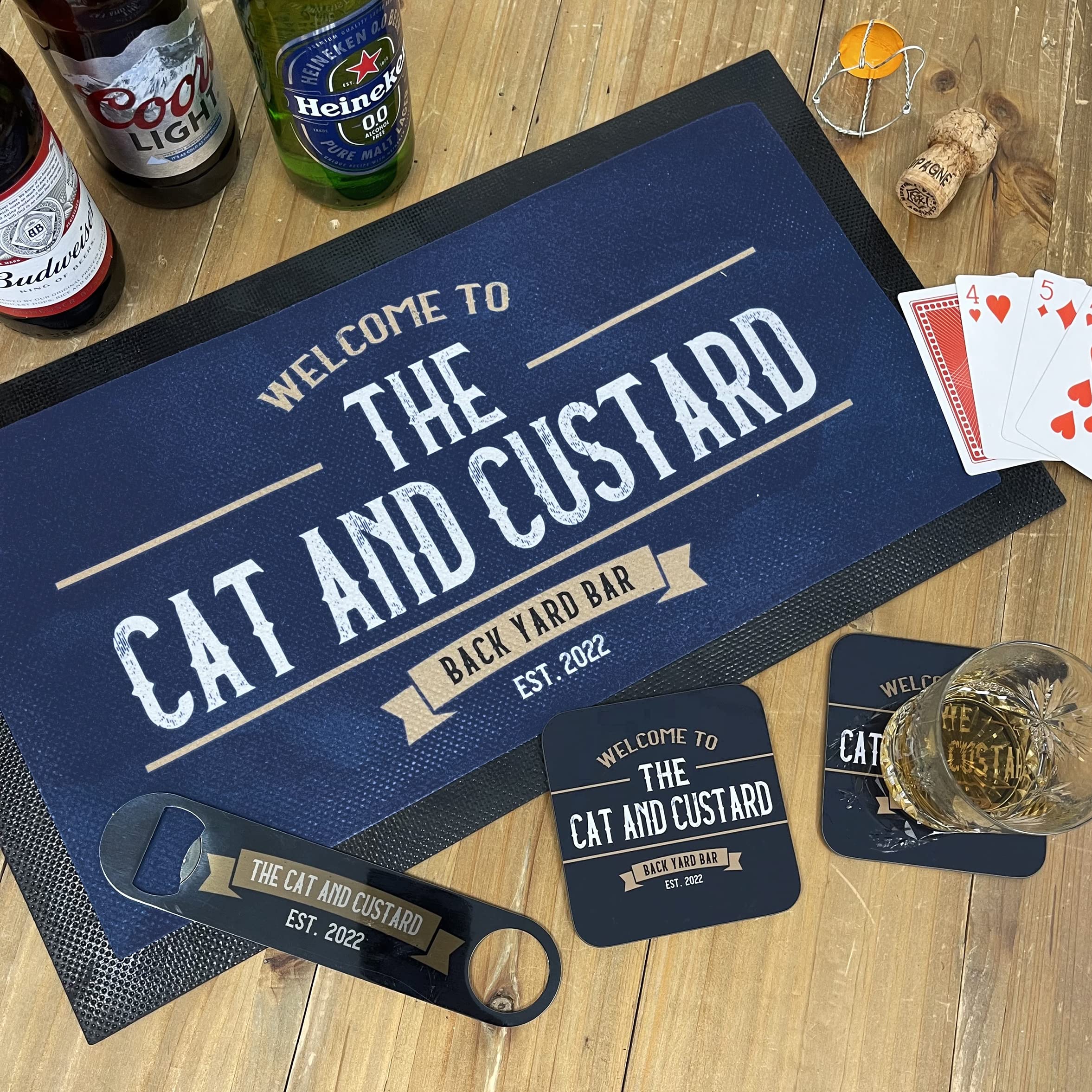 Personalised Bar Accessories For Home Pub - Bar Gift Set Custom Made ...