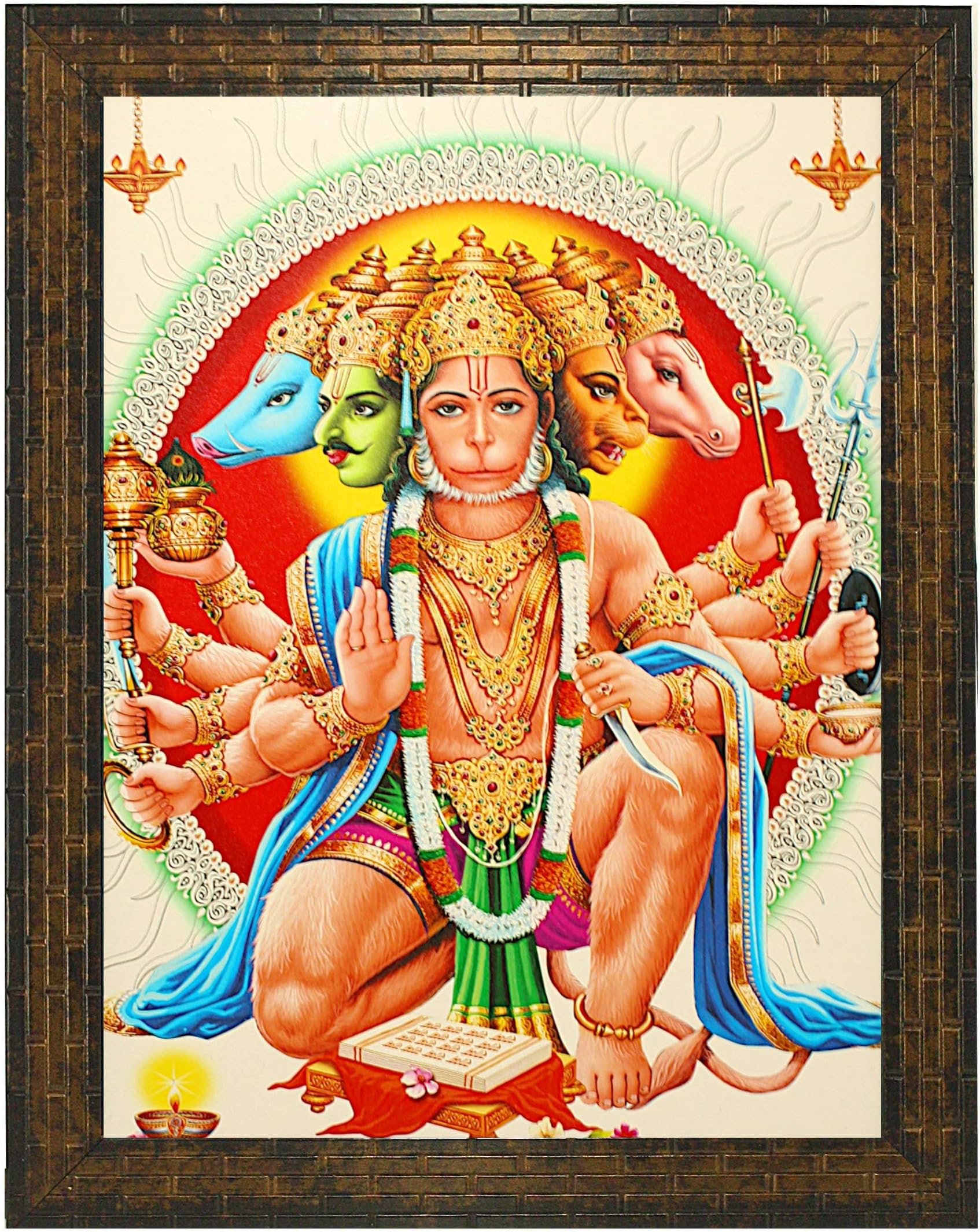 ADA Handicraft Wood God Photo Frame (Hanumanjee -1 Standard) : Amazon ...