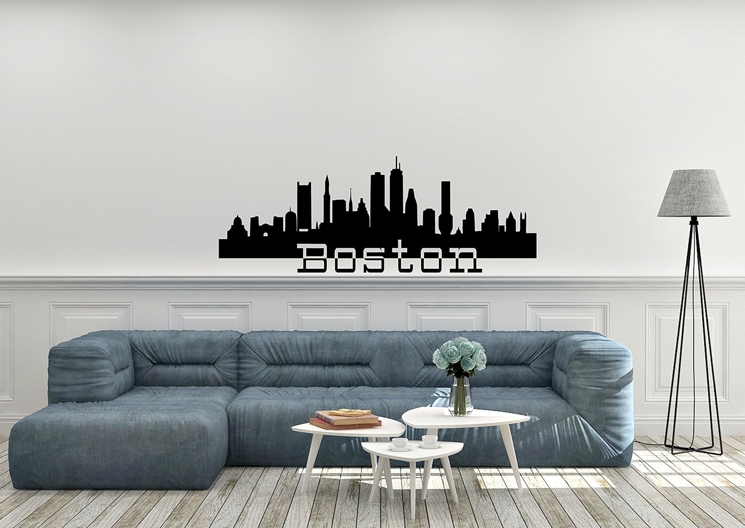 Amazon.com: Silhouette Boston Skyline Wall vinyl decal : Handmade Products