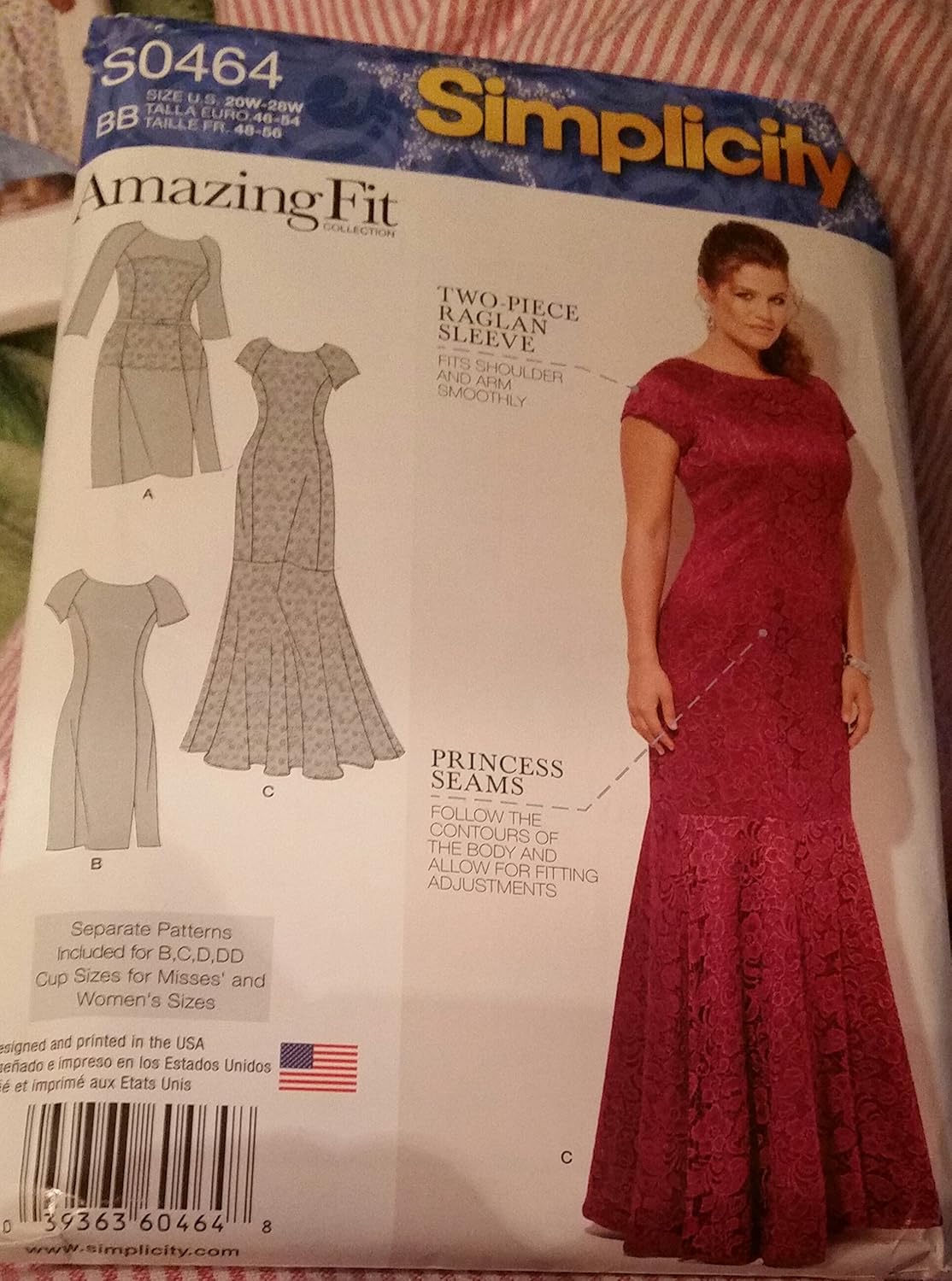 Amazon.com: Simplicity Amazing Fit Pattern 0464 Woman's Day or Evening ...