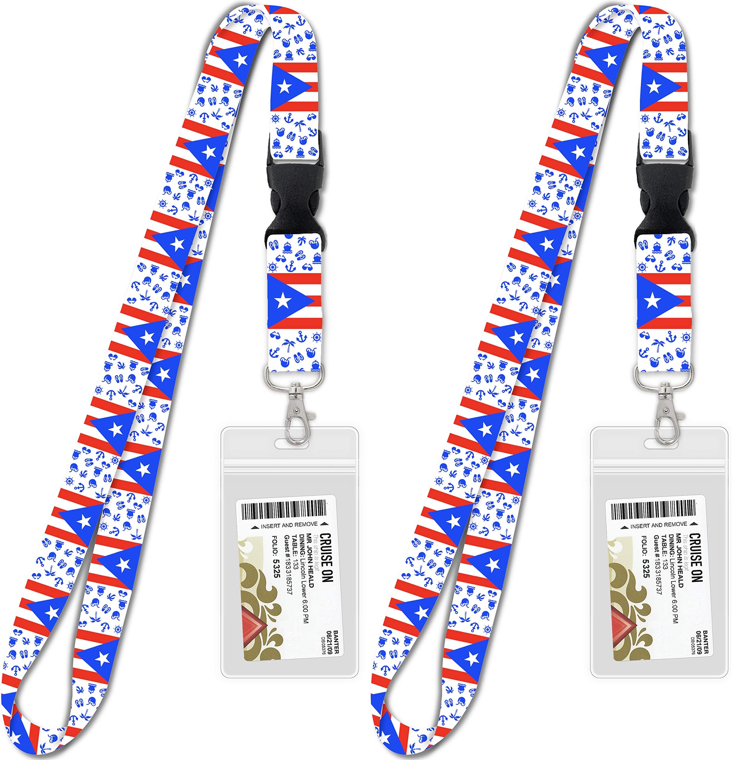 Amazon.com : Puerto Rico Flag Retractable Badge Reel - ID Card Name Tag ...