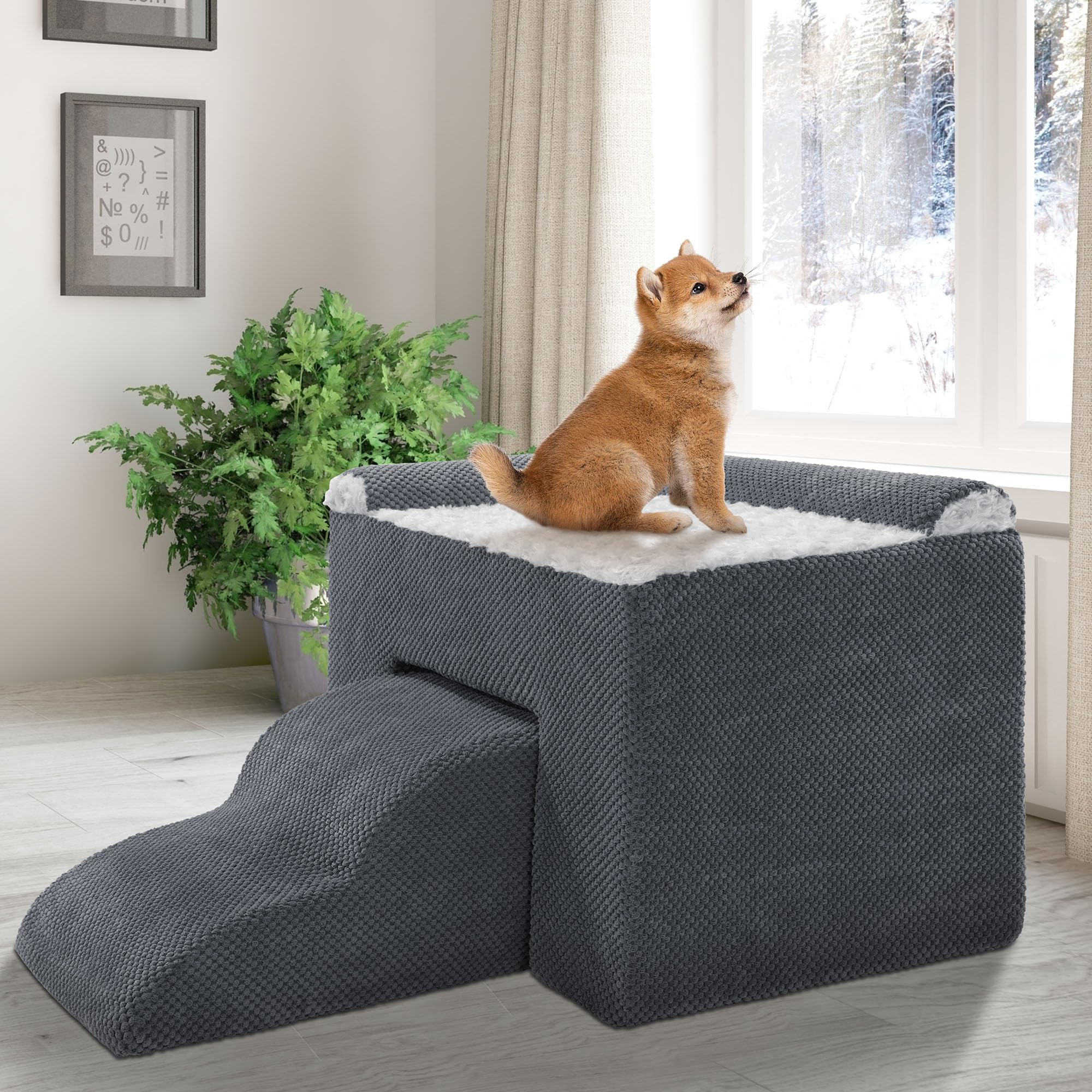 Amazon.com : HOMBYS Foam Dog Window Perch, Orthopaedic Dog Bunk Bed ...