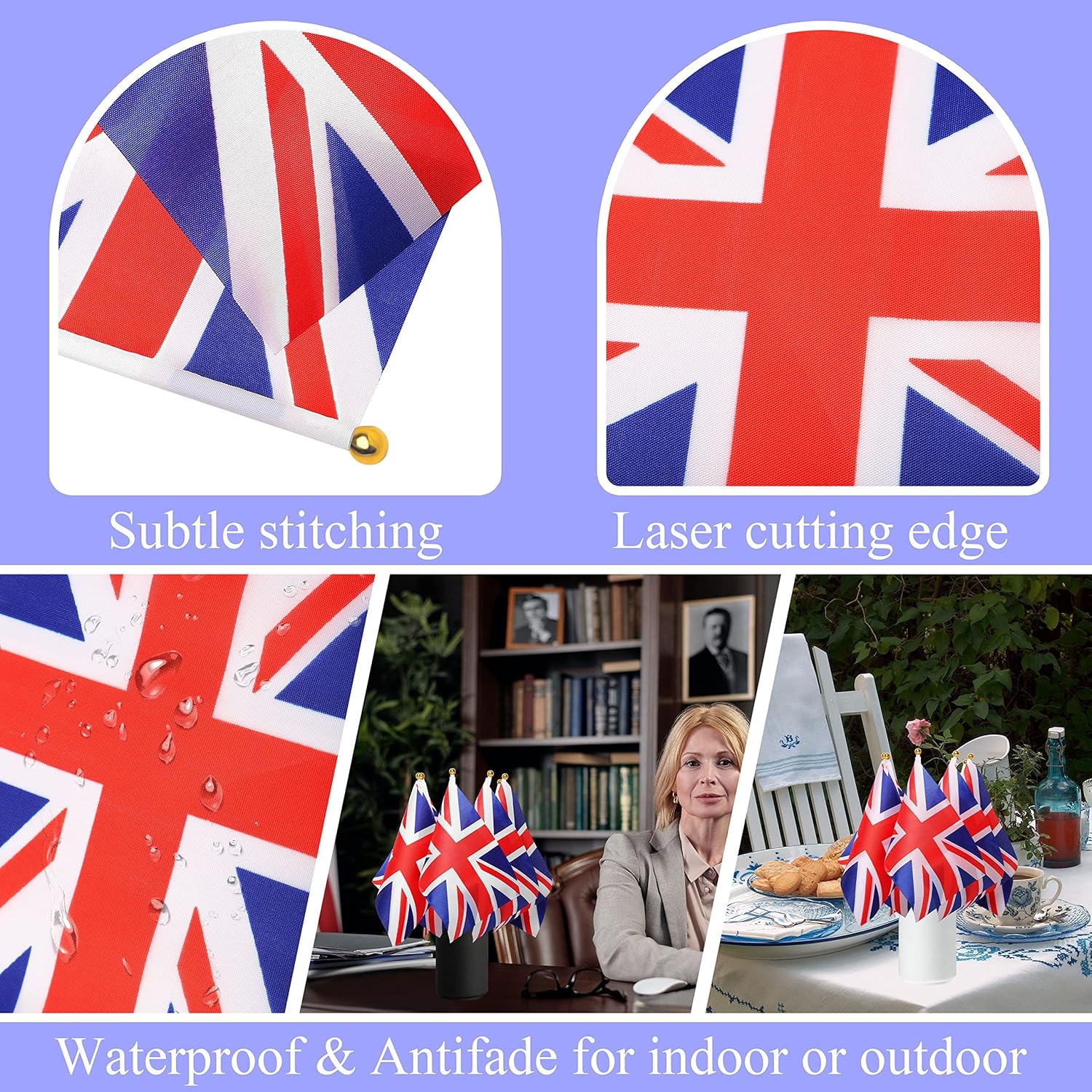 20Pcs Small Union Jack Flags Jubilee Flags On Sticks,Handheld Union ...
