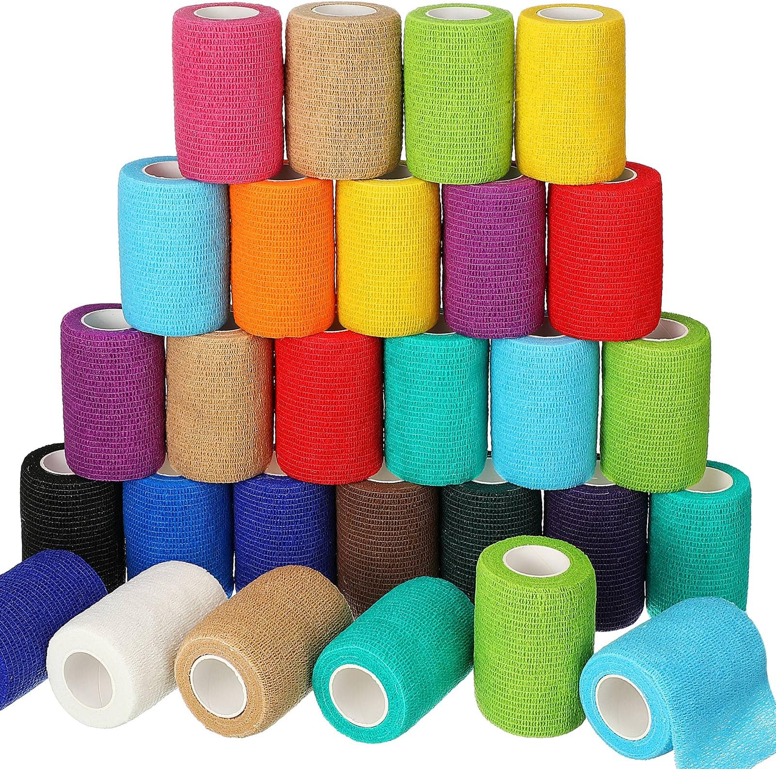 Amazon.com: Newwiee 45 Rolls 4 Inch x 5 Yards Cohesive Bandage Tape ...