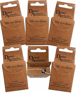 Silk Dental Floss ~ Bulk Pack of 6 ~ Natural, Biodegradable & Plastic ...