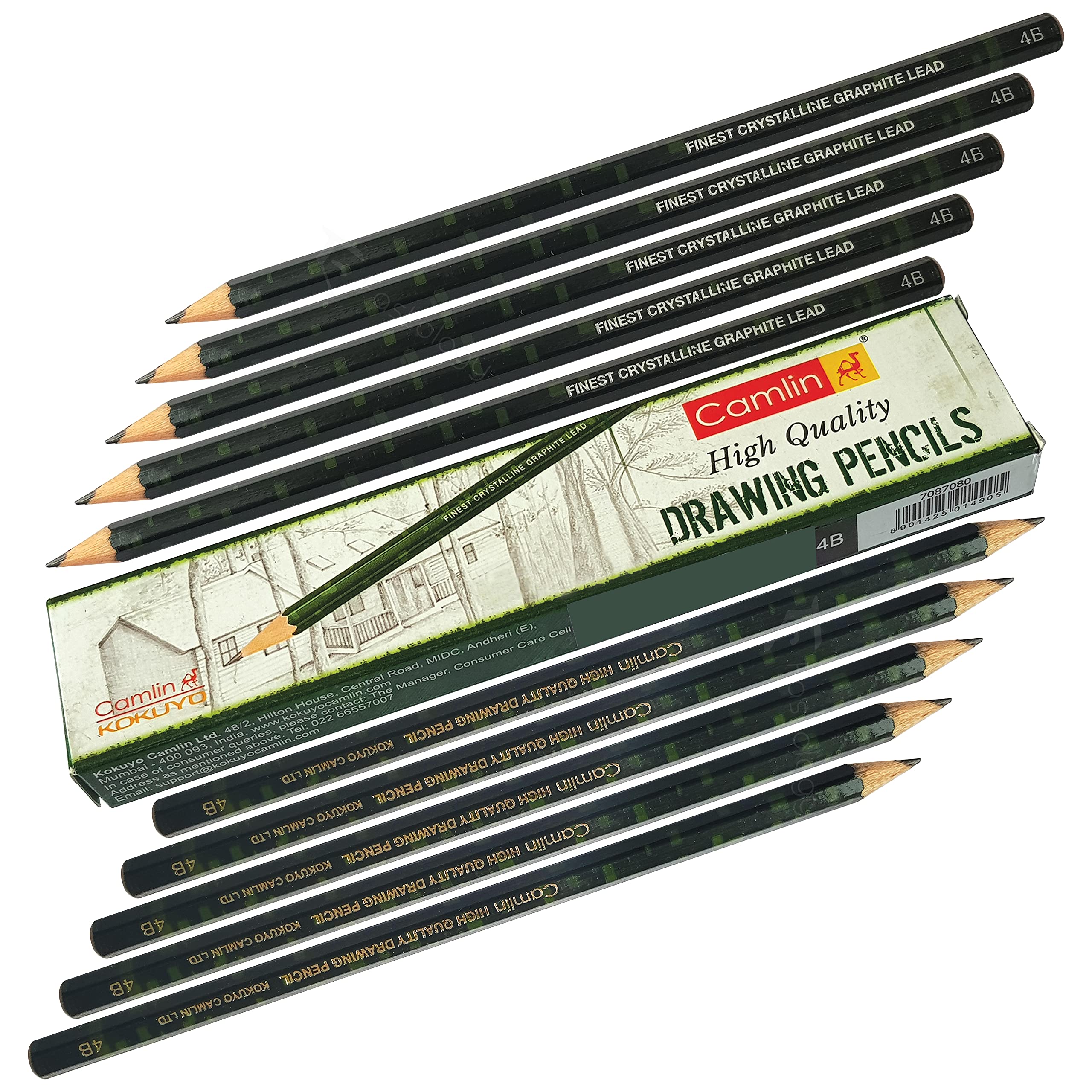 KOKUYO CAMLIN 4B Graded Drawing Pencils Giga Pack Finest Crystalline ...