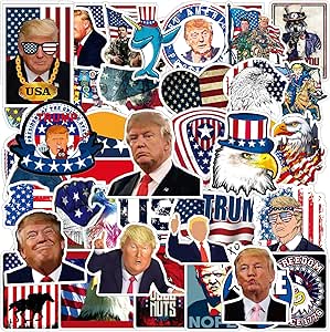 50 Pack Donald Trump 2025 Stickers - Large Size Bumper Sticker and ...