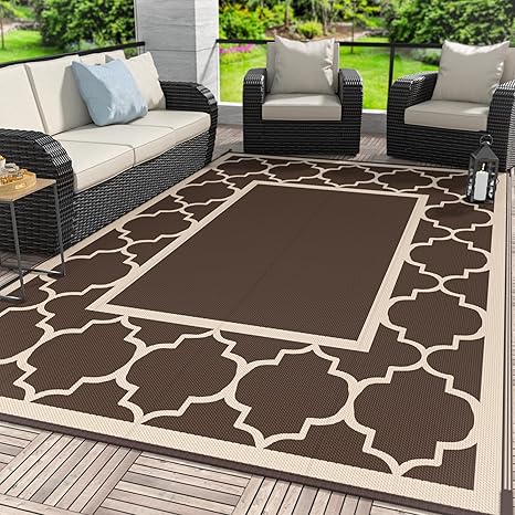 Amazon.com: GENIMO 5' x 8' Outdoor Rug Waterproof for Patio Decor ...