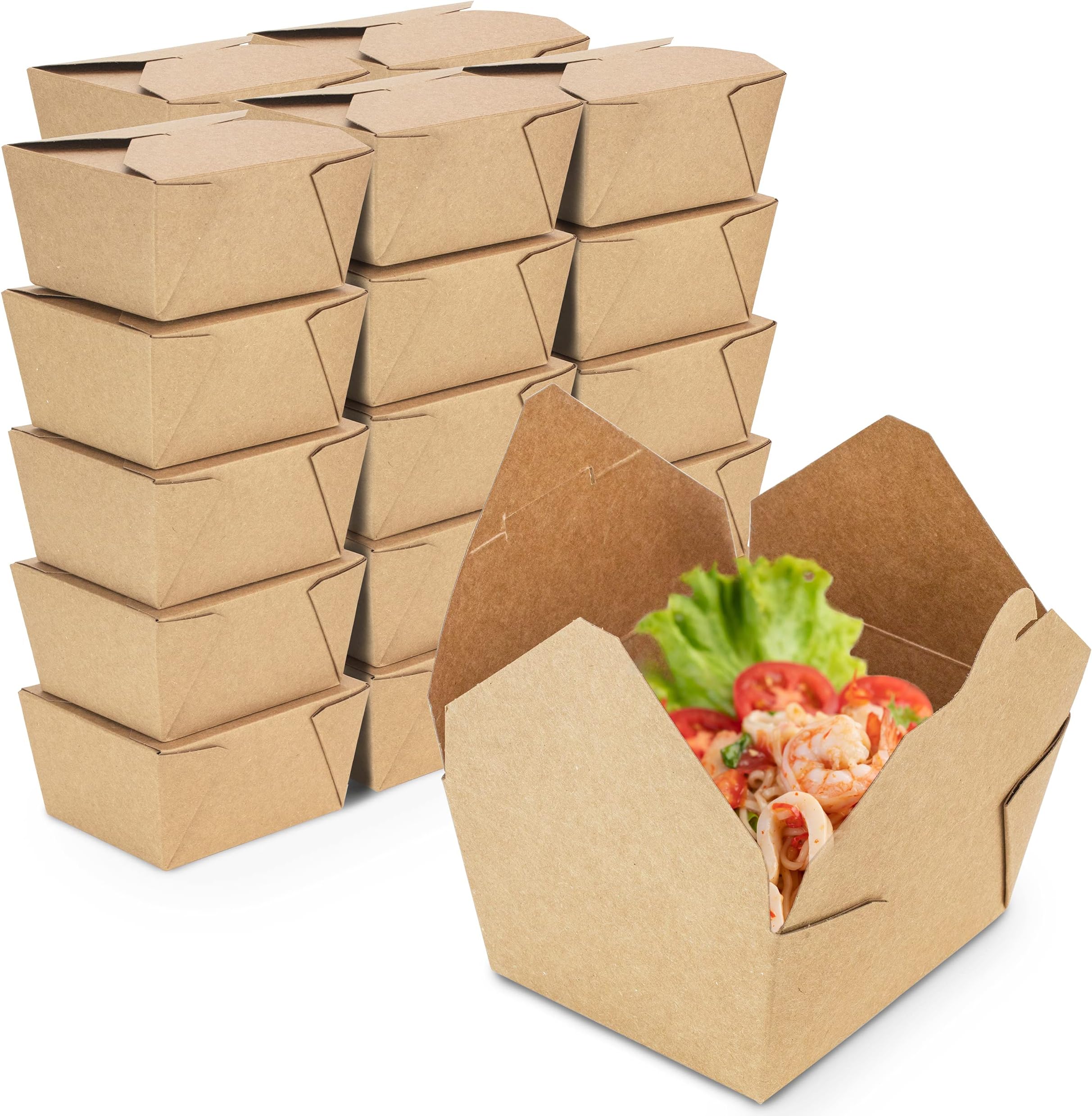 Amazon.com: MUKLEI 70 Pack 30 oz Take Out Food Containers, Kraft Paper ...