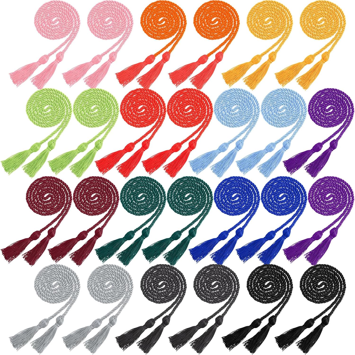Amazon.com: Woanger 26 Pcs 2025 Graduation Cords with Tassel Bulk 67 ...