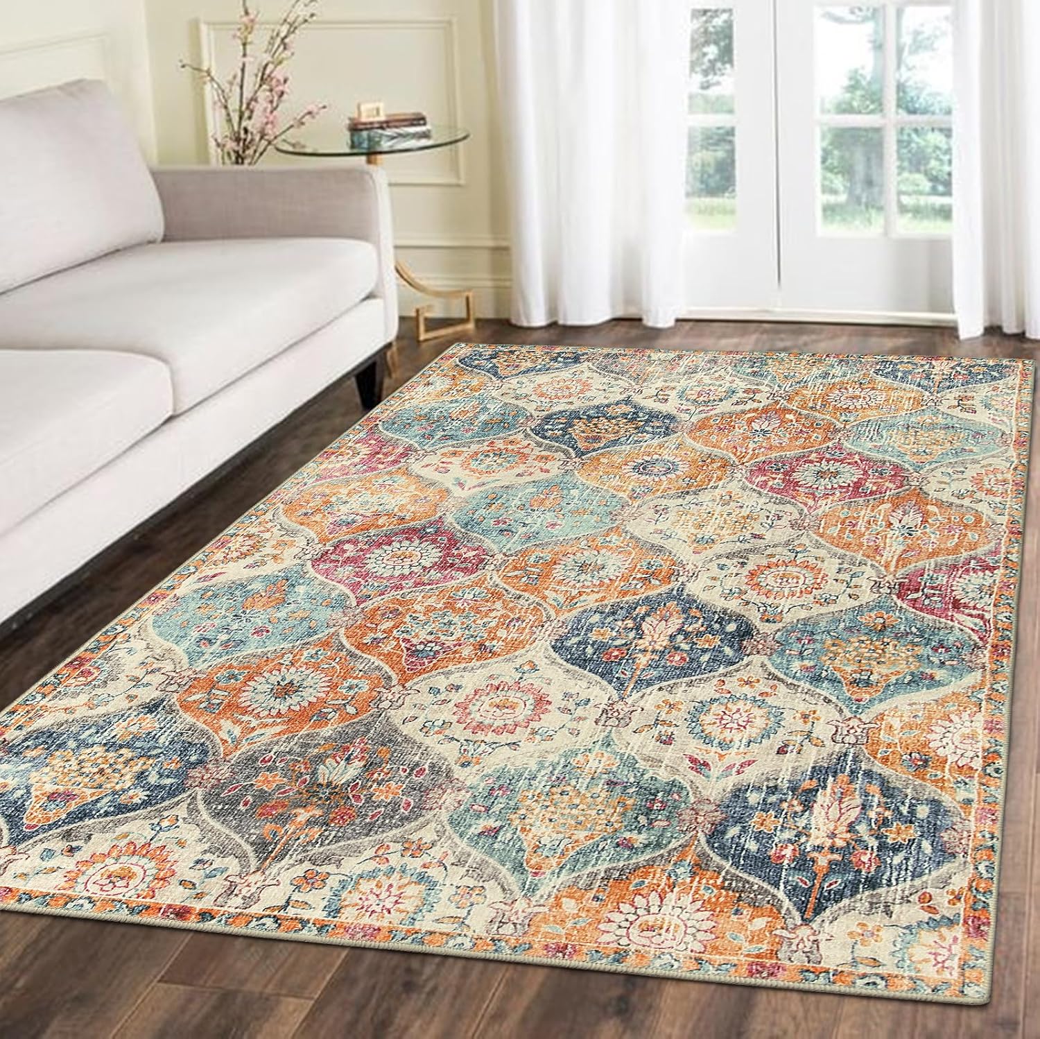Amazon.com: Lahome Moroccan Trellis Washable Area Rugs 5x7, 5x7 Area ...