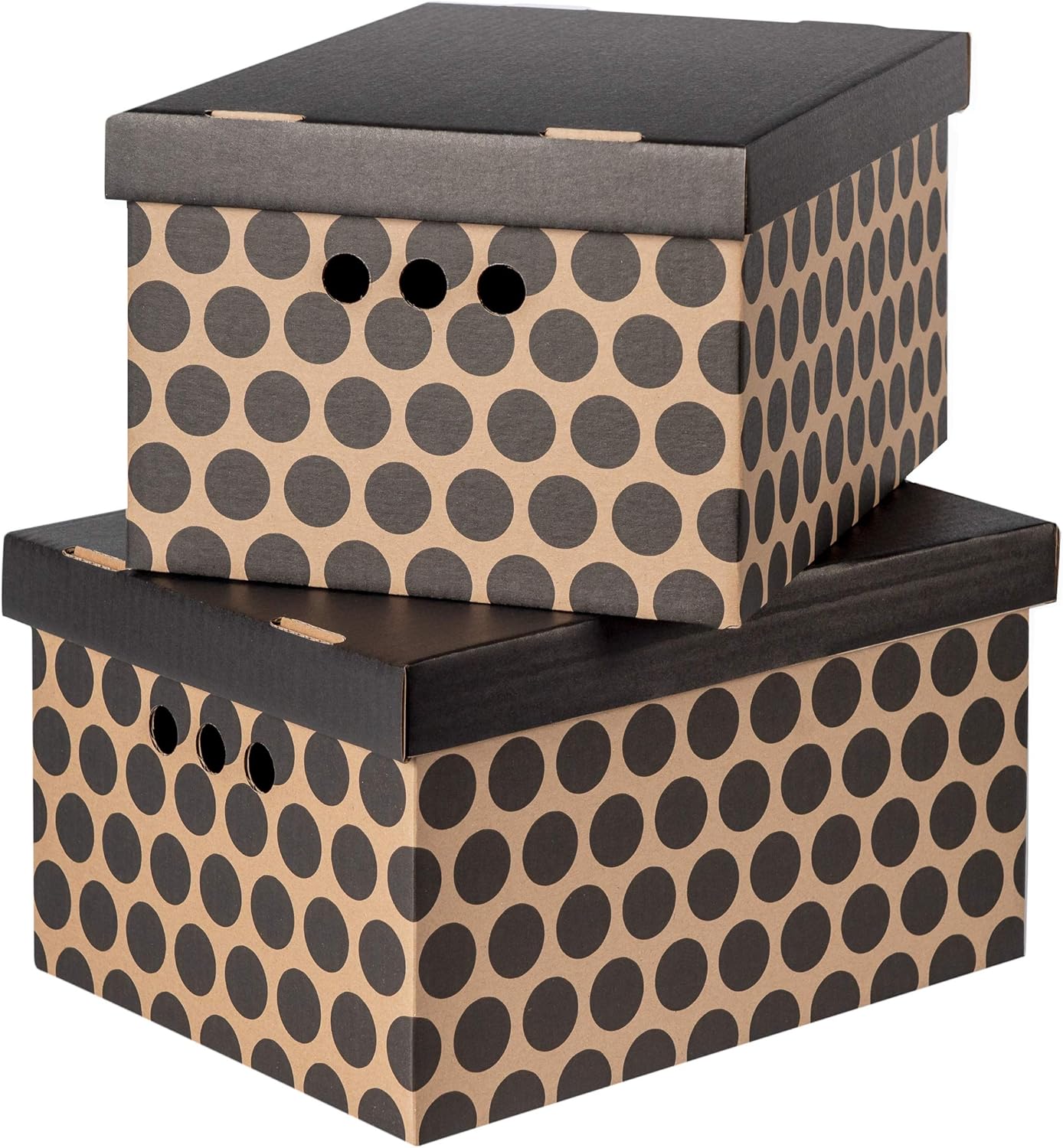 SOFTILLO Pack of 2 Decorative Storage Boxes With Lids Home Office ...