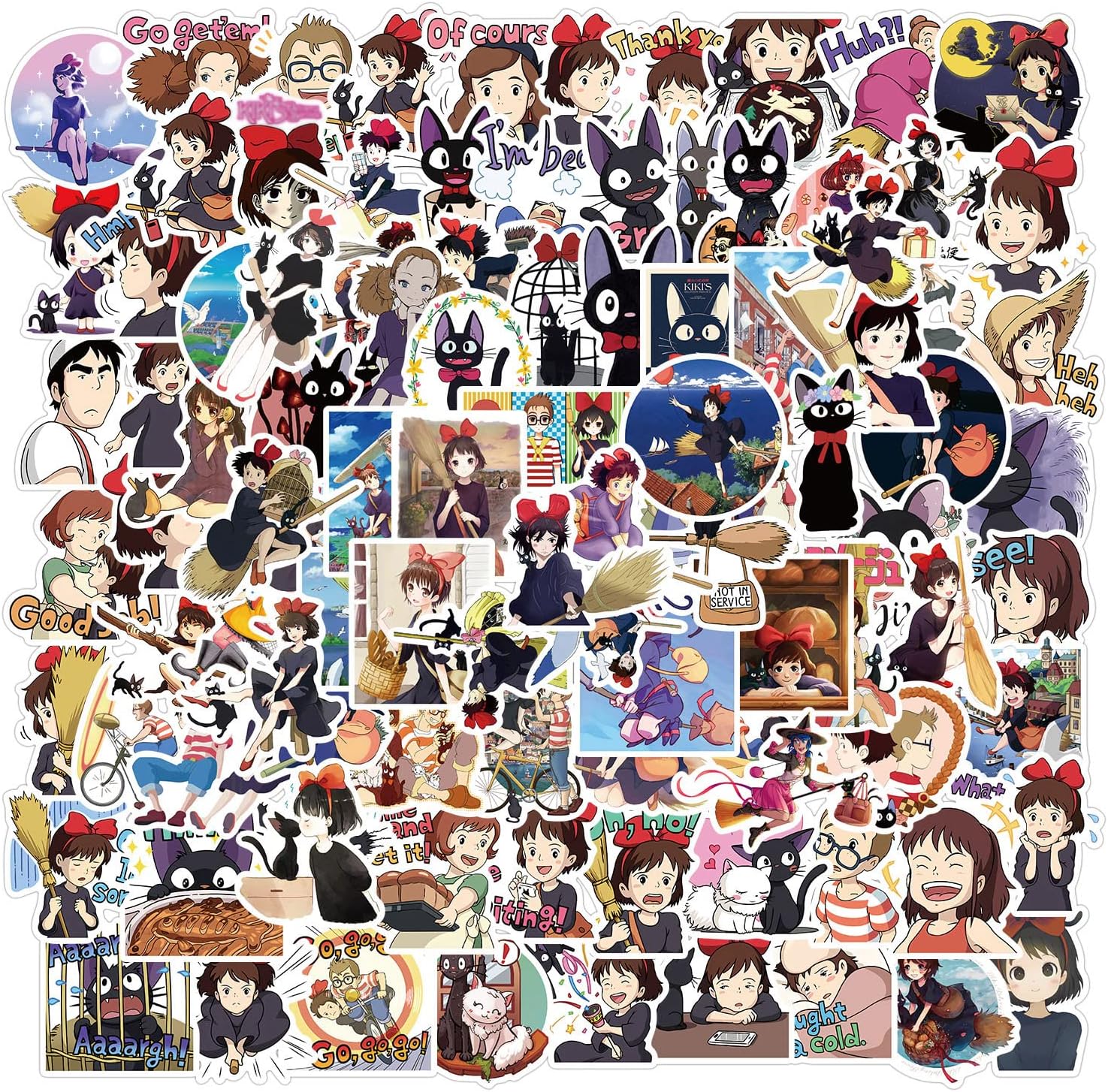 Amazon.com - Cute & Funny Jiji Cat Vinyl Decal Sticker 4 X 3 Inch for ...