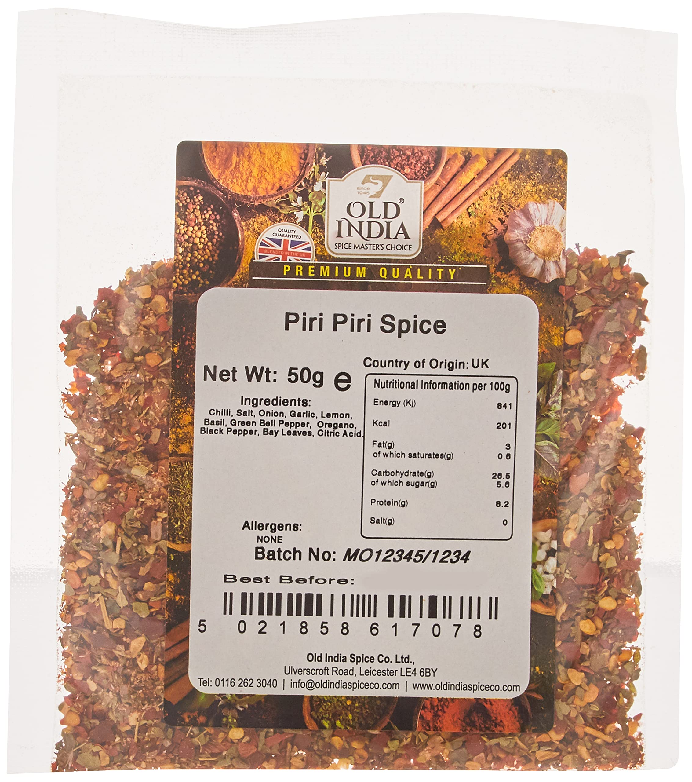 Old India Piri Piri Spice 50g : Amazon.co.uk: Grocery