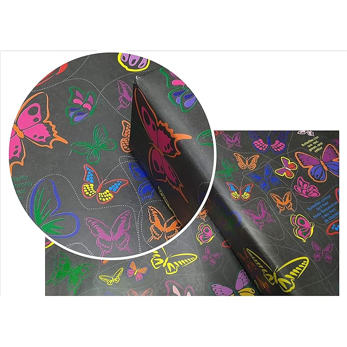 Buy eVincE Match The Butterfly Game Gift Wrapping Paper with Fun Facts ...