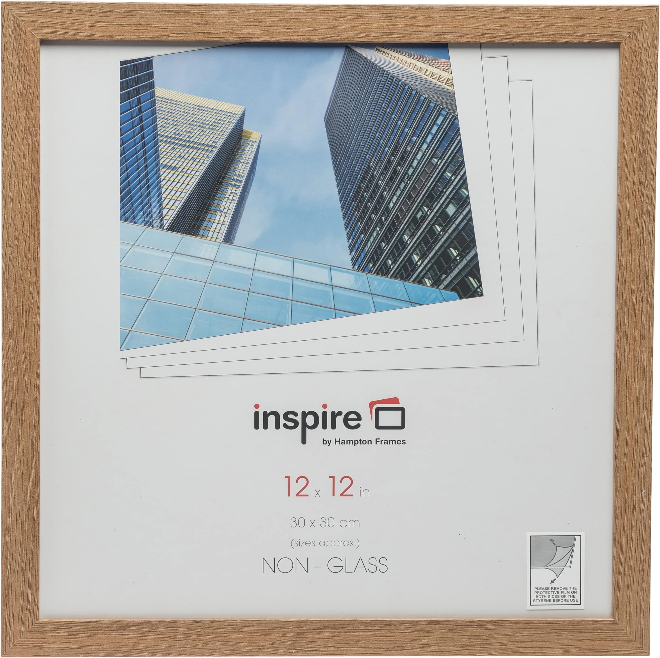 pf+a REAL GLASS 10x10 Picture Frame With Mount - 12x12 For 10x10 Oak ...