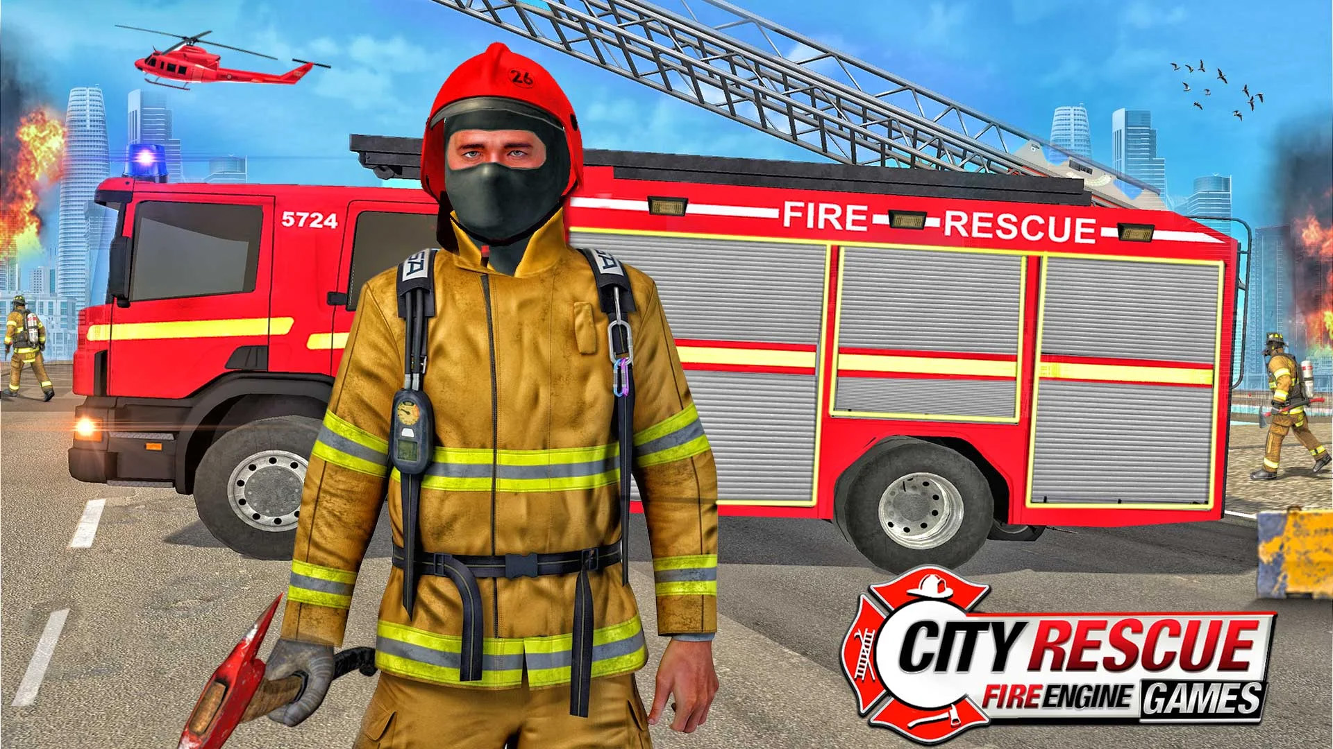 Firefighter Truck Driving Simulator Games: Emergency Rescue Ambulance ...
