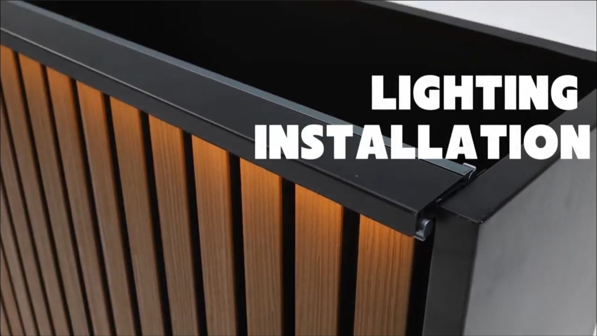 GSK WPC Wood Like LED Metal Planter Boxes Outdoor LED Adjustable ...