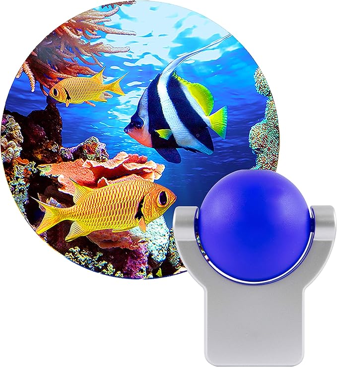Projectables 11296 LED Night Light, 1 image, Blue/Silver-Coral Reef ...