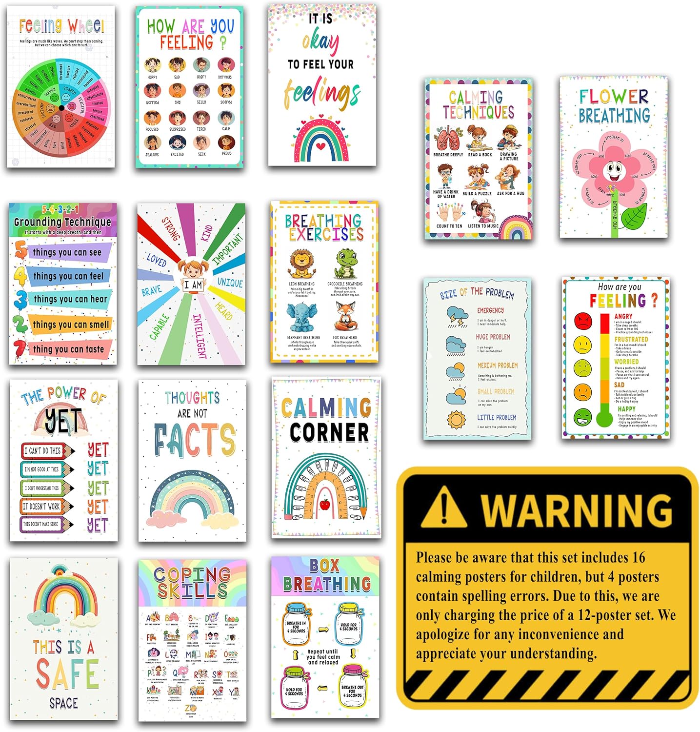 16pcs Calming Corner Classroom Posters 11''x17'' - Kosovo | Ubuy