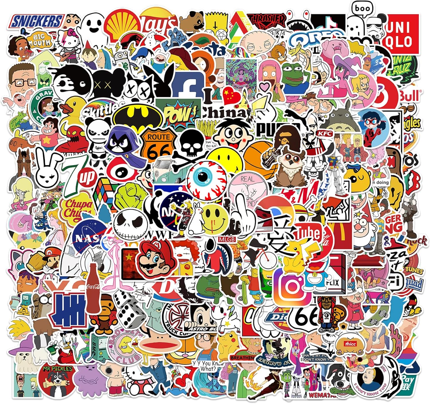 Street Fashion Stickers | 300PCS Trendy Cool Packs voor Volwassenen ...