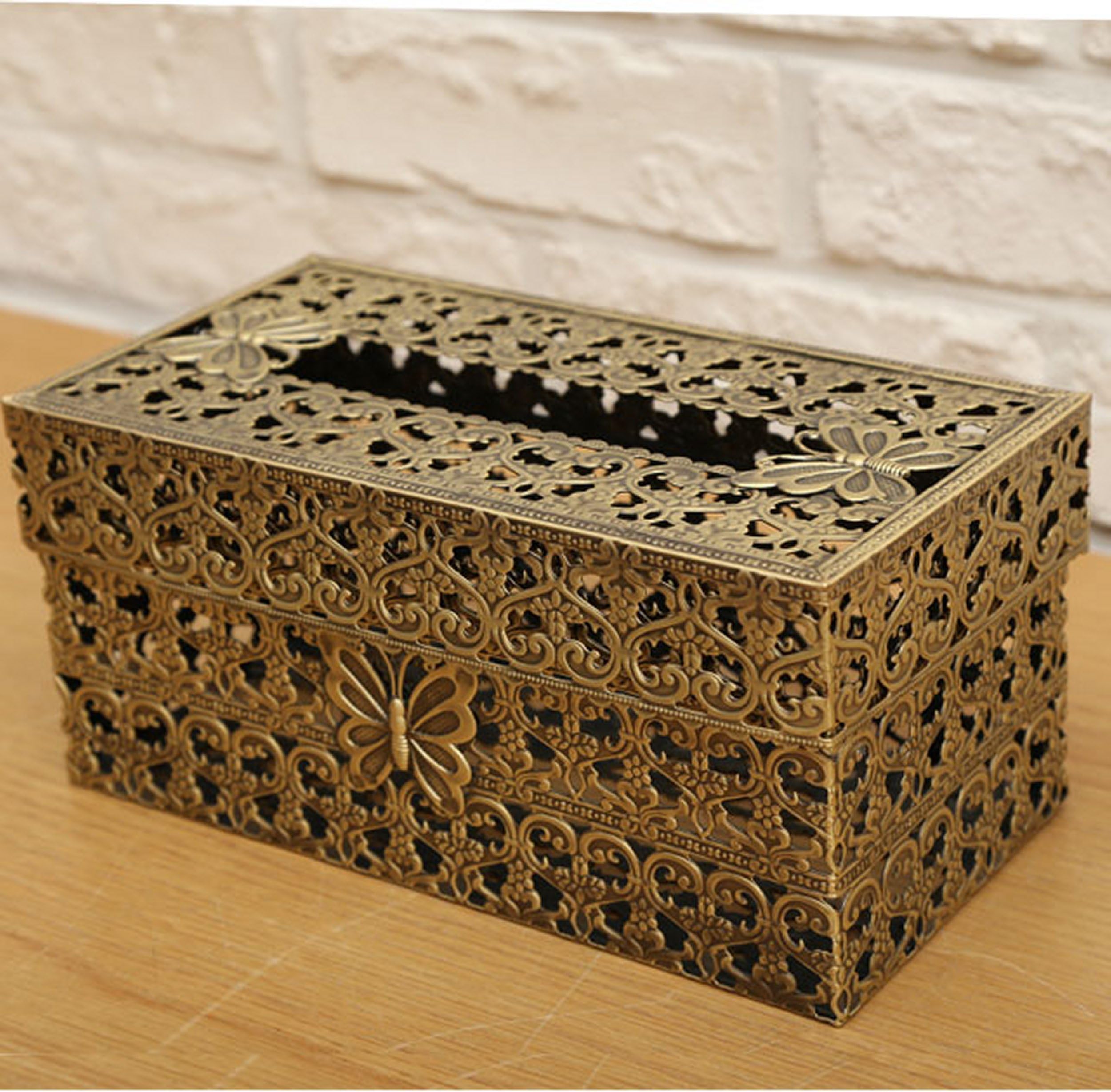Amazon.com: SEHAMANO Vintage Rectangle Tissue Holder – Antique ...