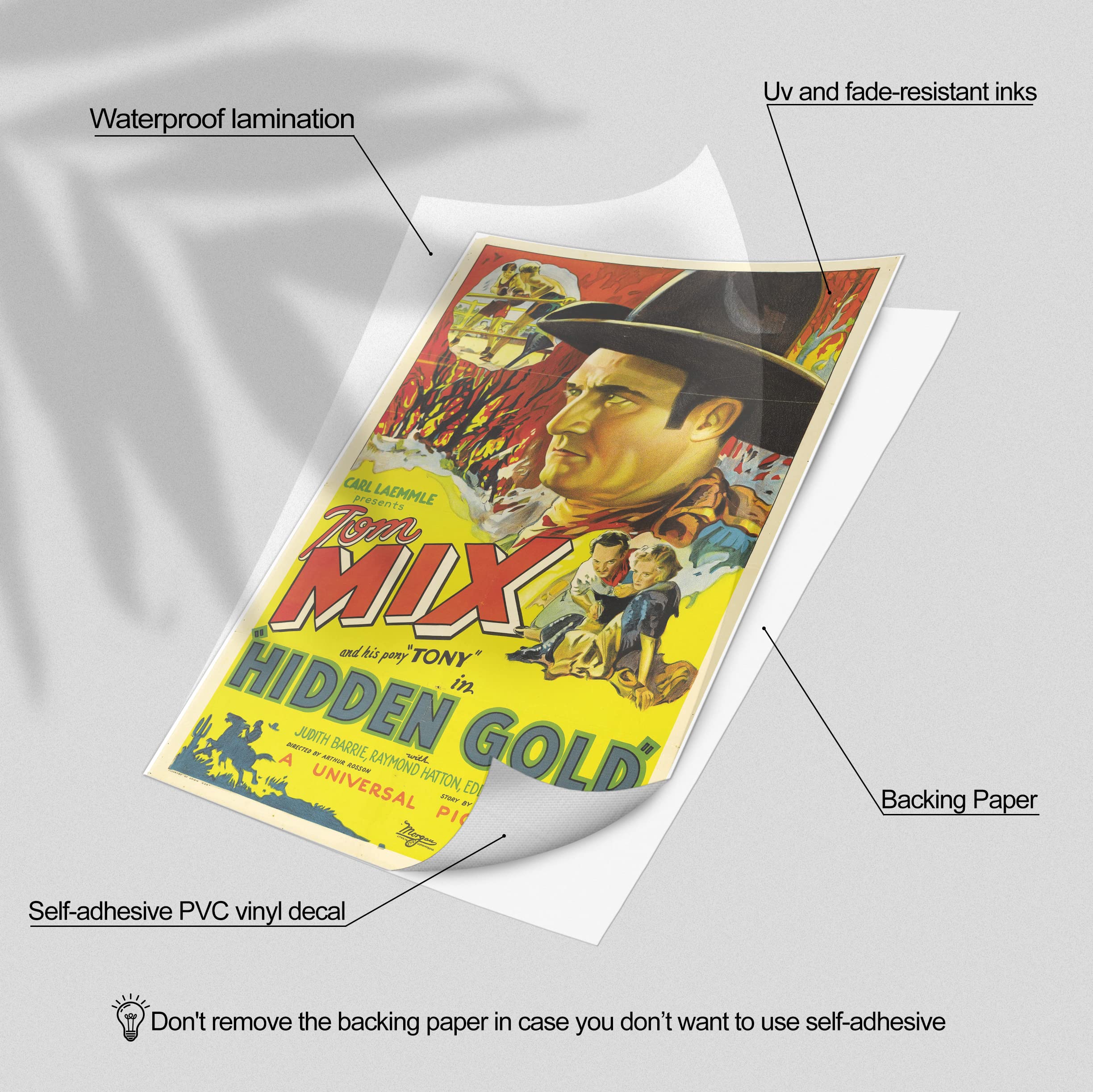 HK Studio Vintage Movie Posters Decal - Bigger Size than Wall Collage ...