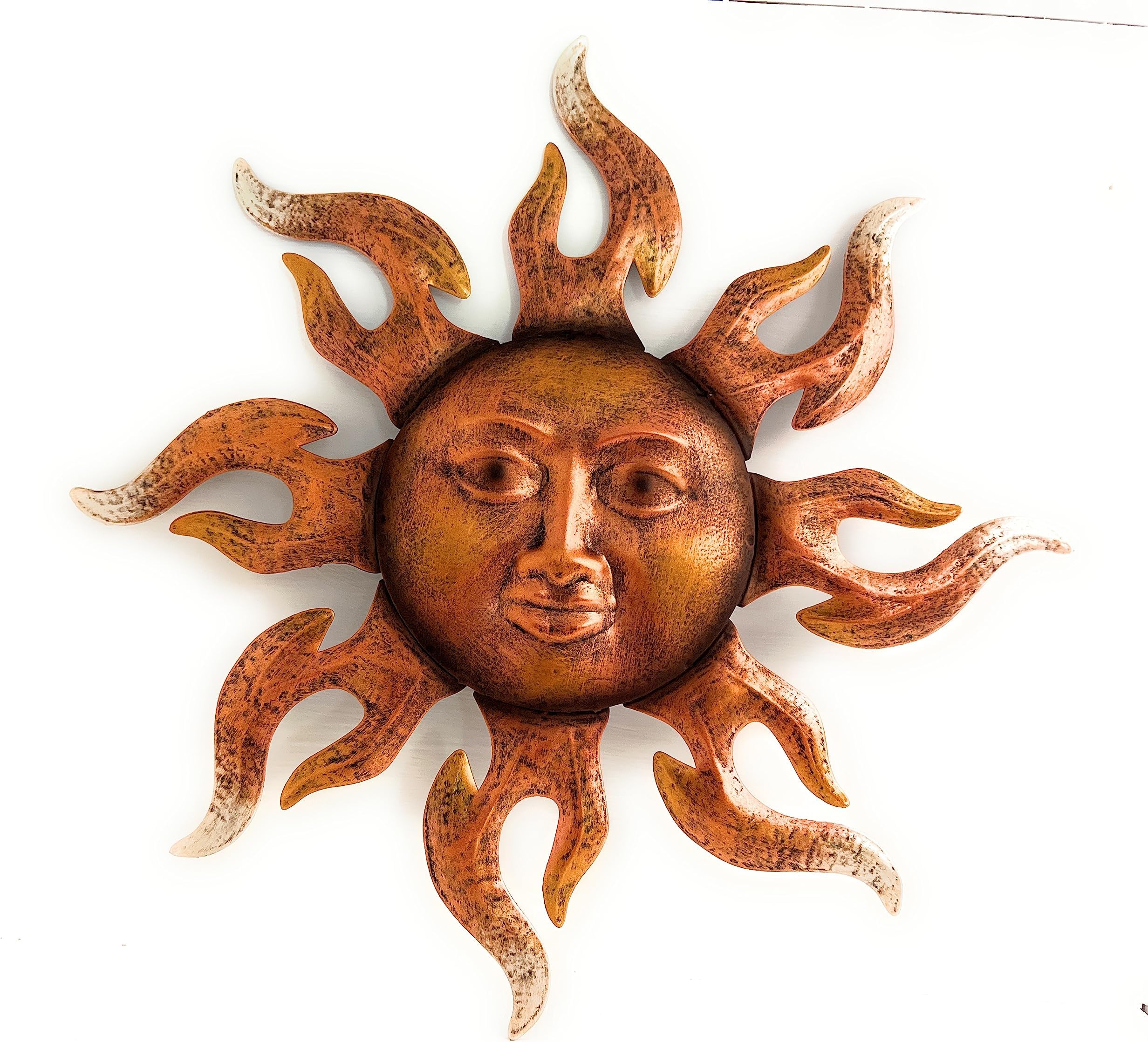 Amazon.com : Yonivexis Sun Metal Wall Art Decor Outdoor Sun Wall ...