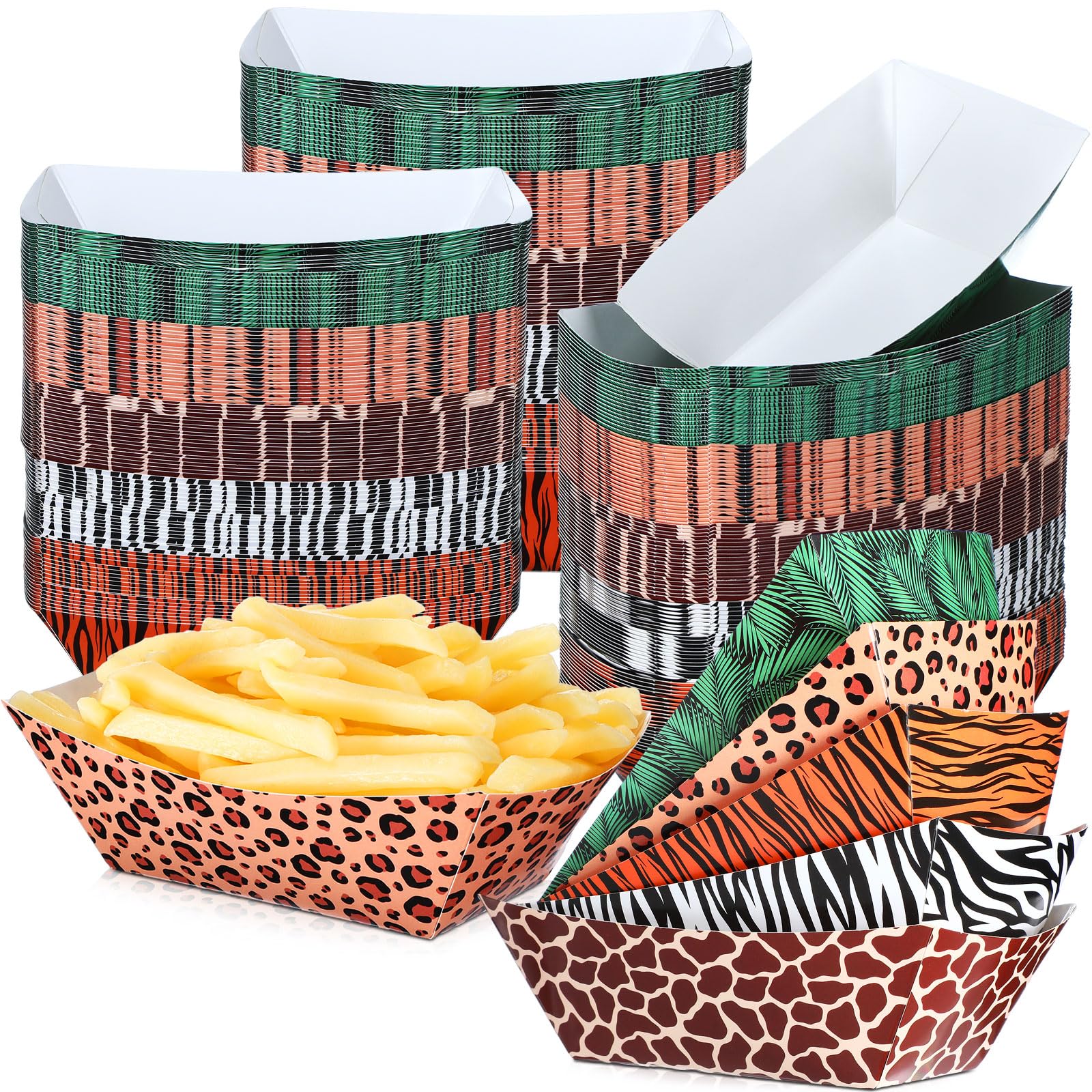 Snapklik.com : Engrowtic Jungle Animal Safari Paper Food Trays 2 Lb ...