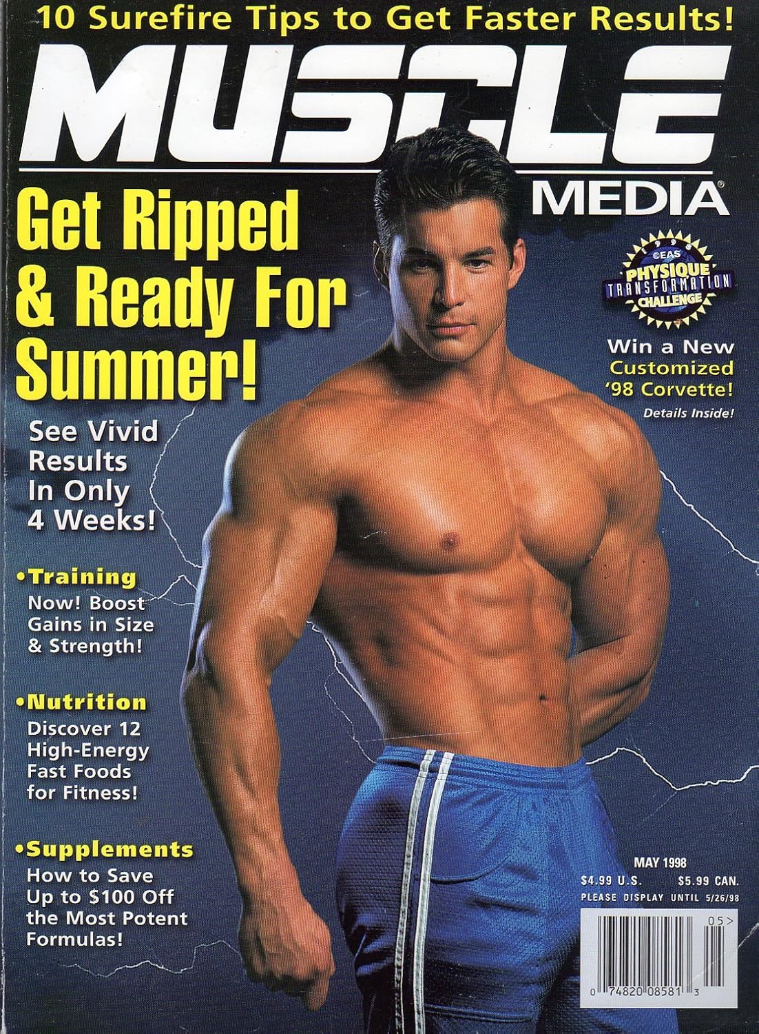 Muscle Media May 1998 (REAL BODYBUILDER JOHN KESLER): Amazon.com: Books