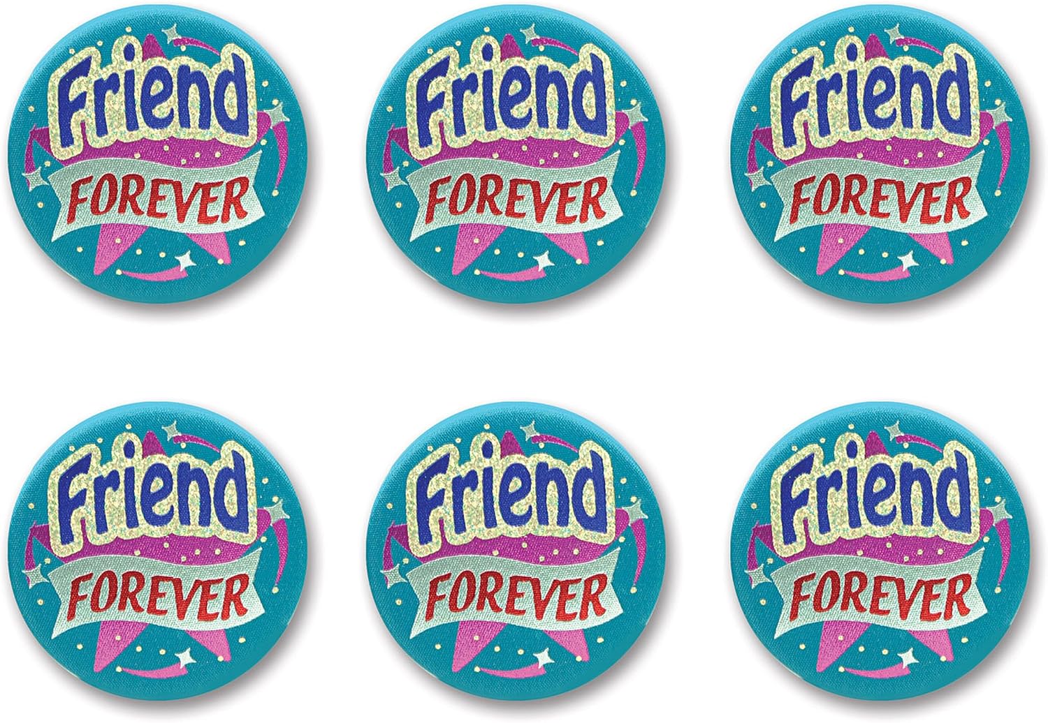 Amazon.com: Beistle 6-Piece Friend Forever Satin Buttons, 2-Inch : Arts ...