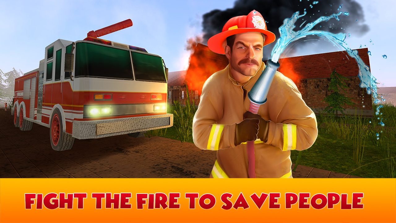 Firefighter City On Fire Rescue Daily Hero: Emergency Team Fireman ...