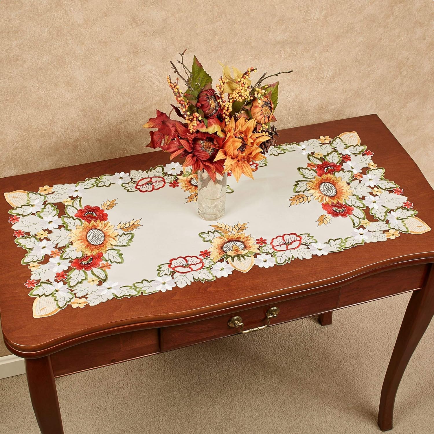 Amazon.com: Wimpole Street Creations Sunflowers and Poppies Table ...