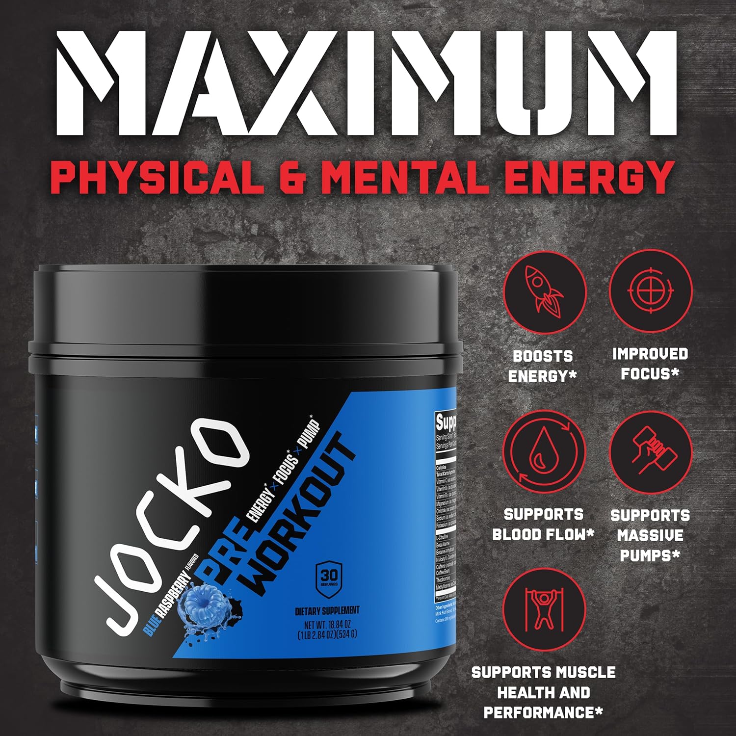 Jocko Fuel Ultimate Pre Workout Powder - Pre-Workout Energy Powder ...