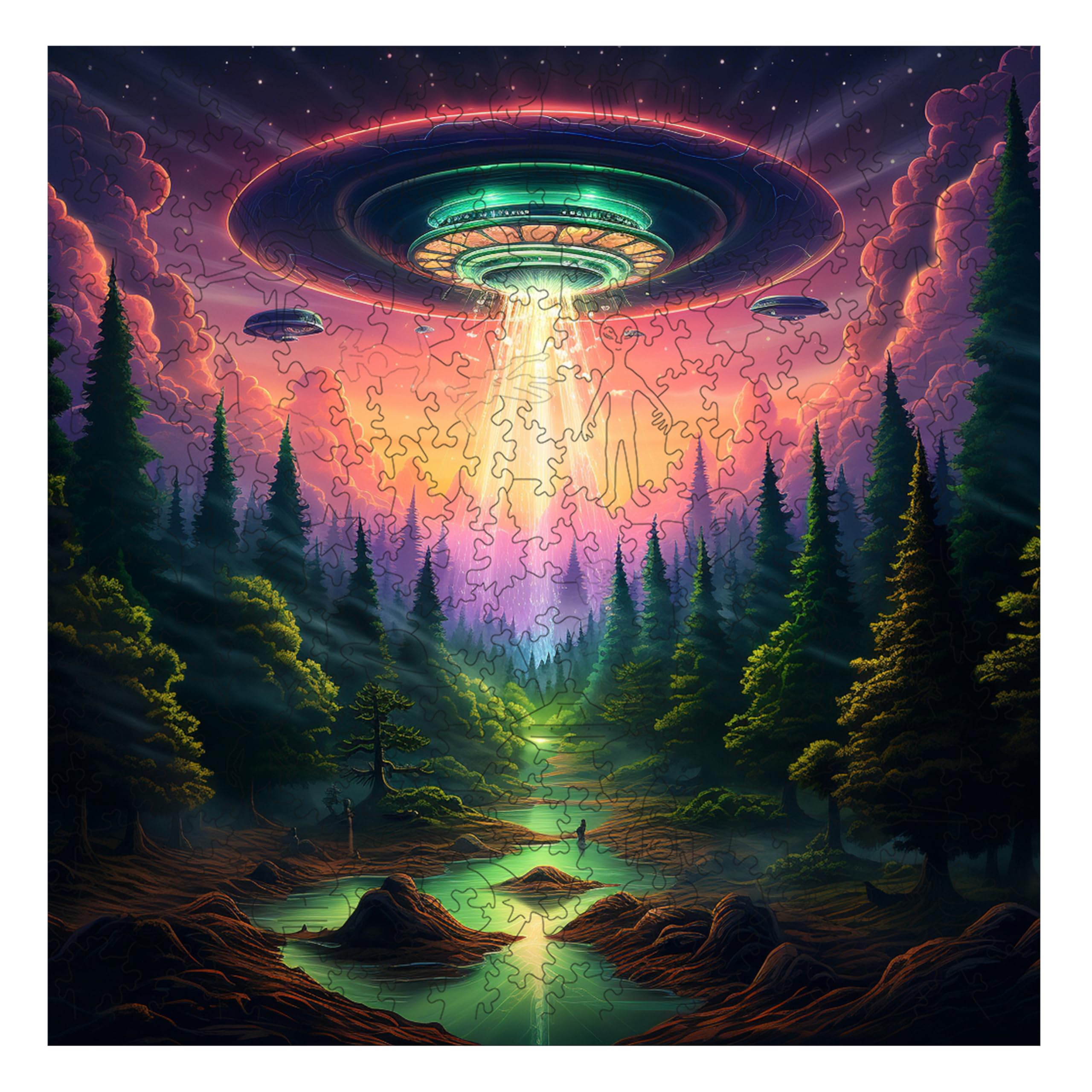 Amazon.com: Trippy Puzzle Co - Wooden Jigsaw Puzzle for Adults ...