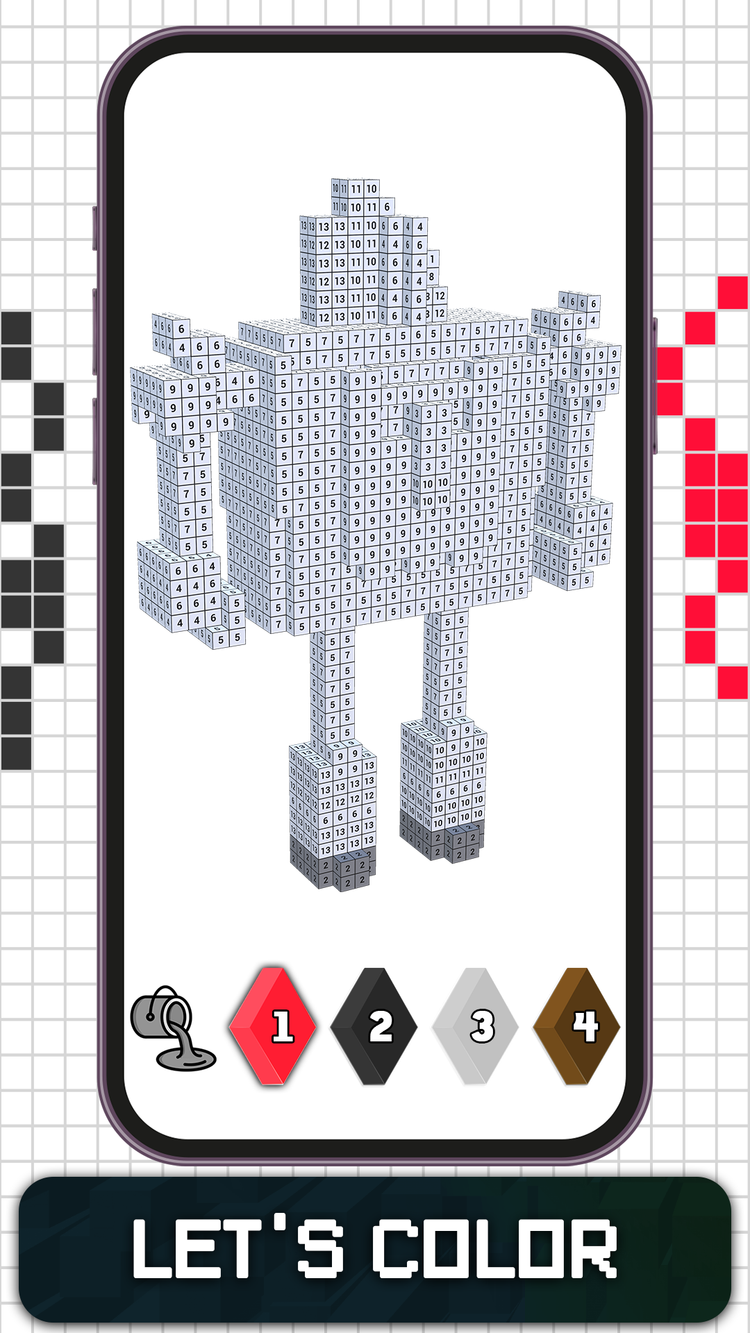 Voxel 3D - Color by Number, Pixel Art Coloring Book - App on Amazon ...