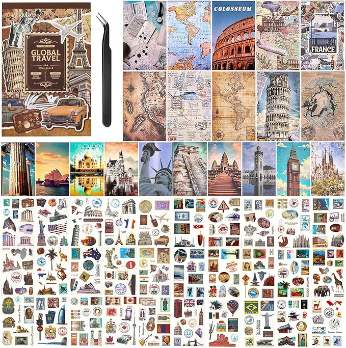 Amazon.com: Vintage Washi Sticker Book, Aesthetic Sticker Book with 450 ...